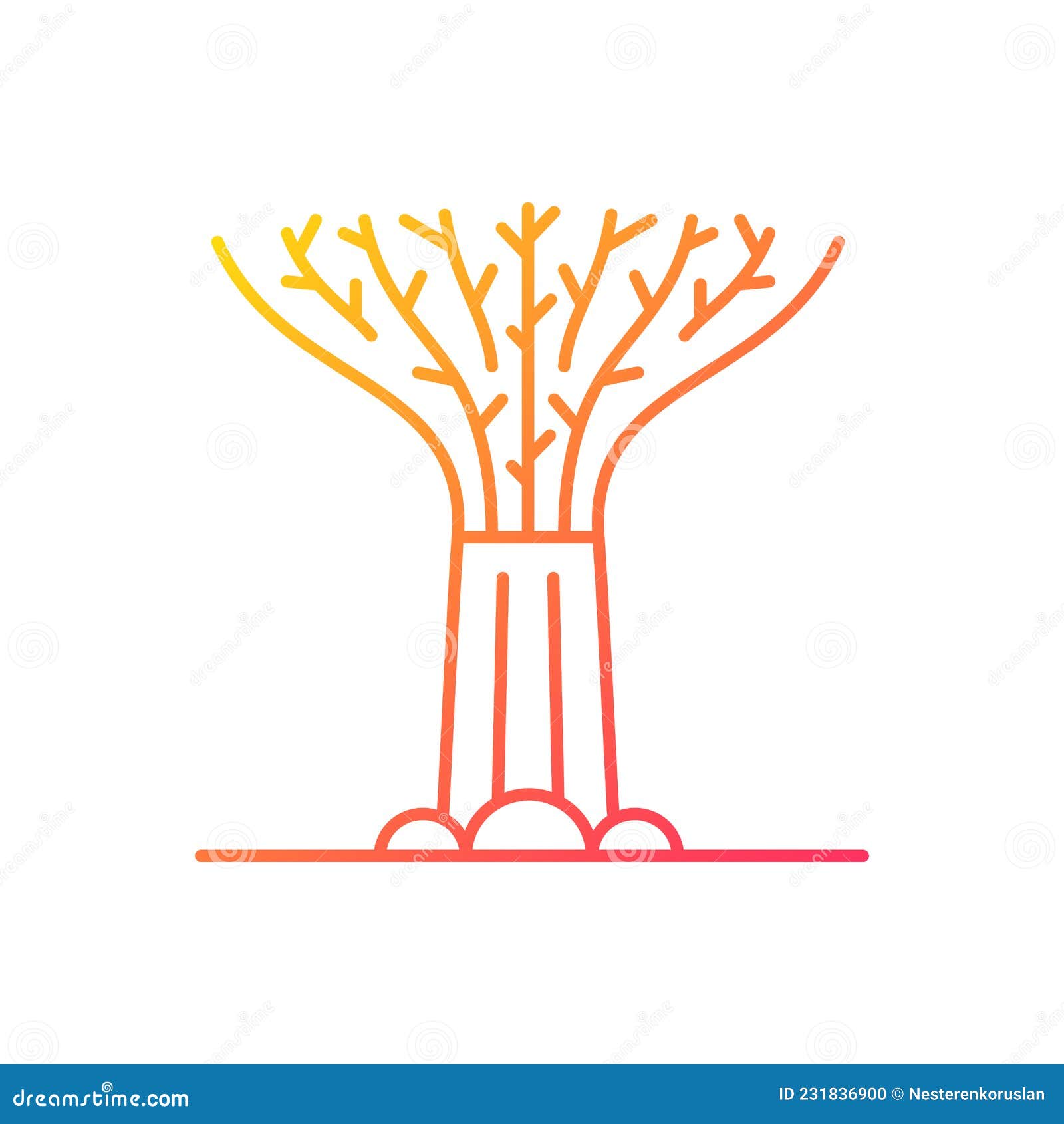 Supertree Grove Gradient Linear Vector Icon Stock Vector - Illustration ...