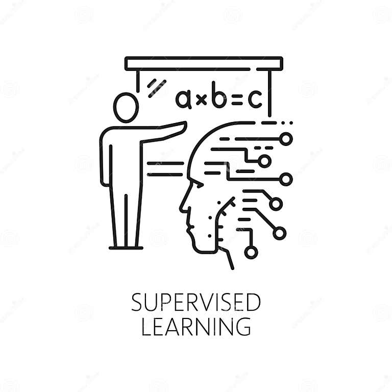 Supervised Learning Artificial Intelligence Icon Stock Vector Illustration Of Automl 8841