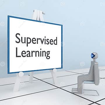 Supervised Learning Concept Stock Illustration - Illustration of line ...