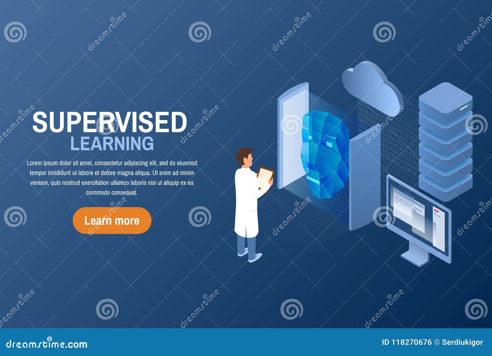 Supervised Learning Task Concept. Artificial Intelligence. Isometric ... Supervised Learning Task Concept. Artificial Intelligence. Isometric ...
