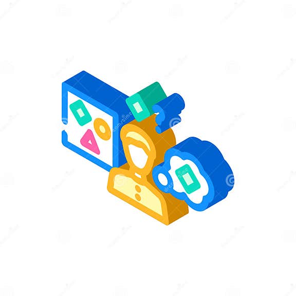 Supervised Machine Learning Isometric Icon Vector Illustration Stock ...