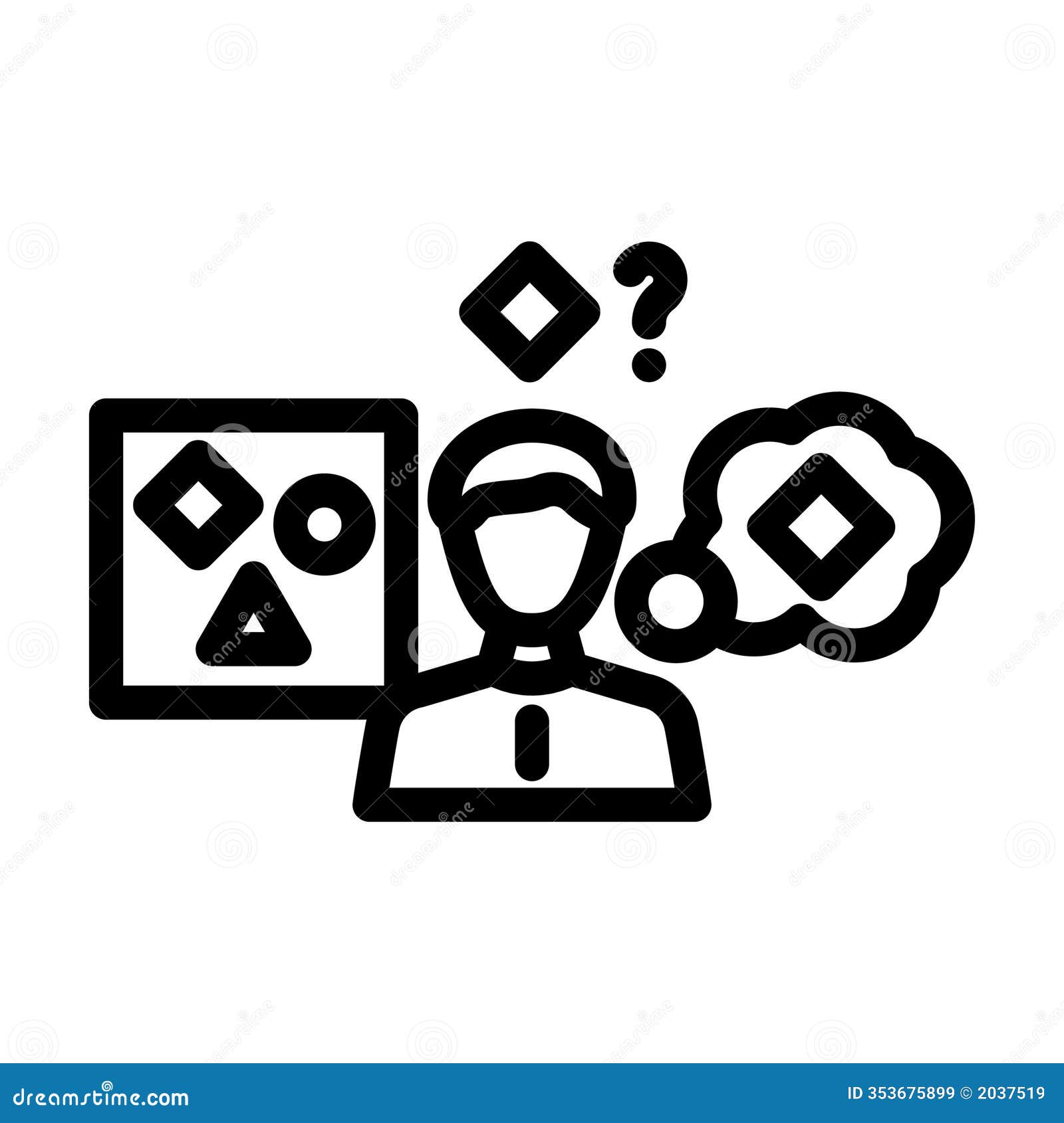 Supervised Machine Learning Line Icon Vector Illustration Stock ...