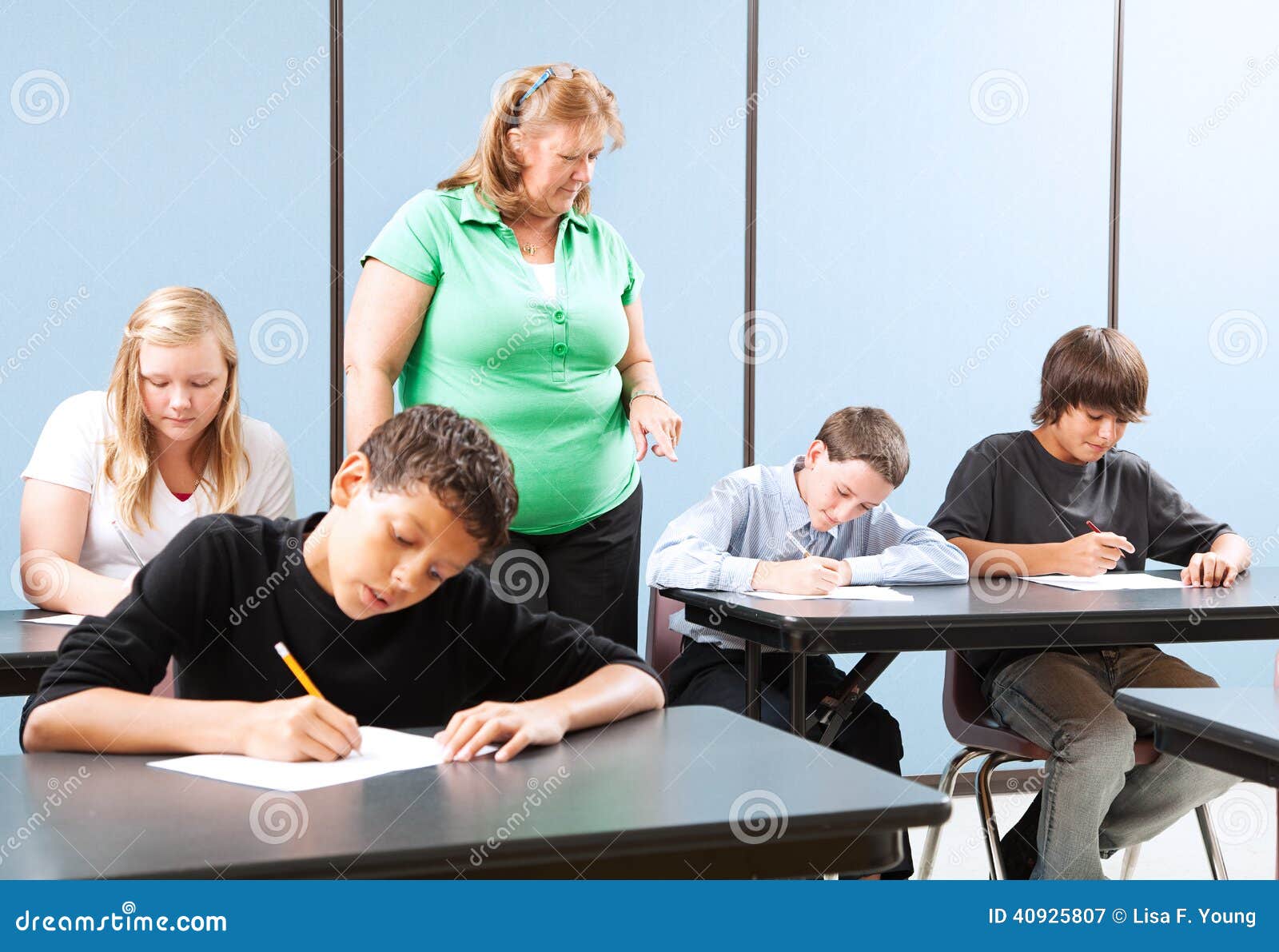 Supervised Testing in School Stock Image - Image of adolescent, exam ...
