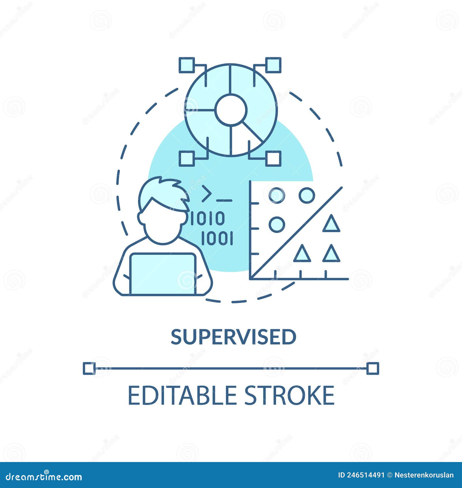 Supervised Icon Vector From Business Process Outsourcing Concept. Thin ...