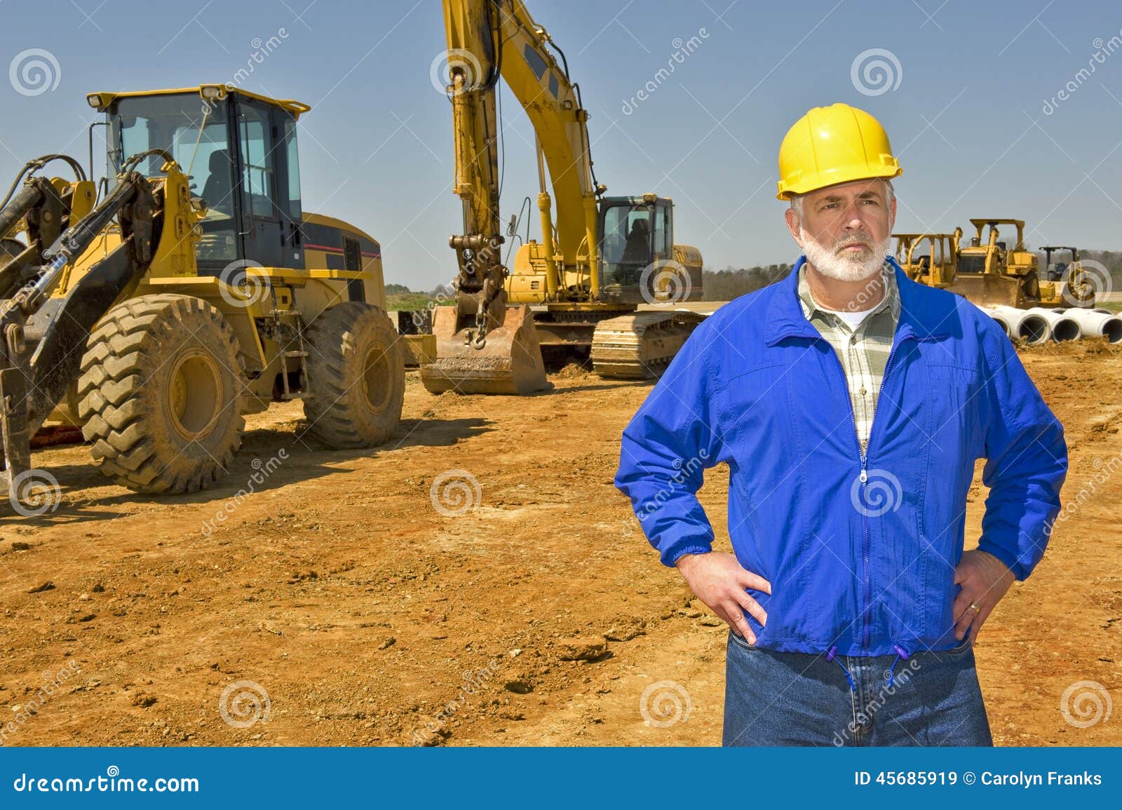 Supervising on Construction Site Stock Image - Image of ethnicity ...