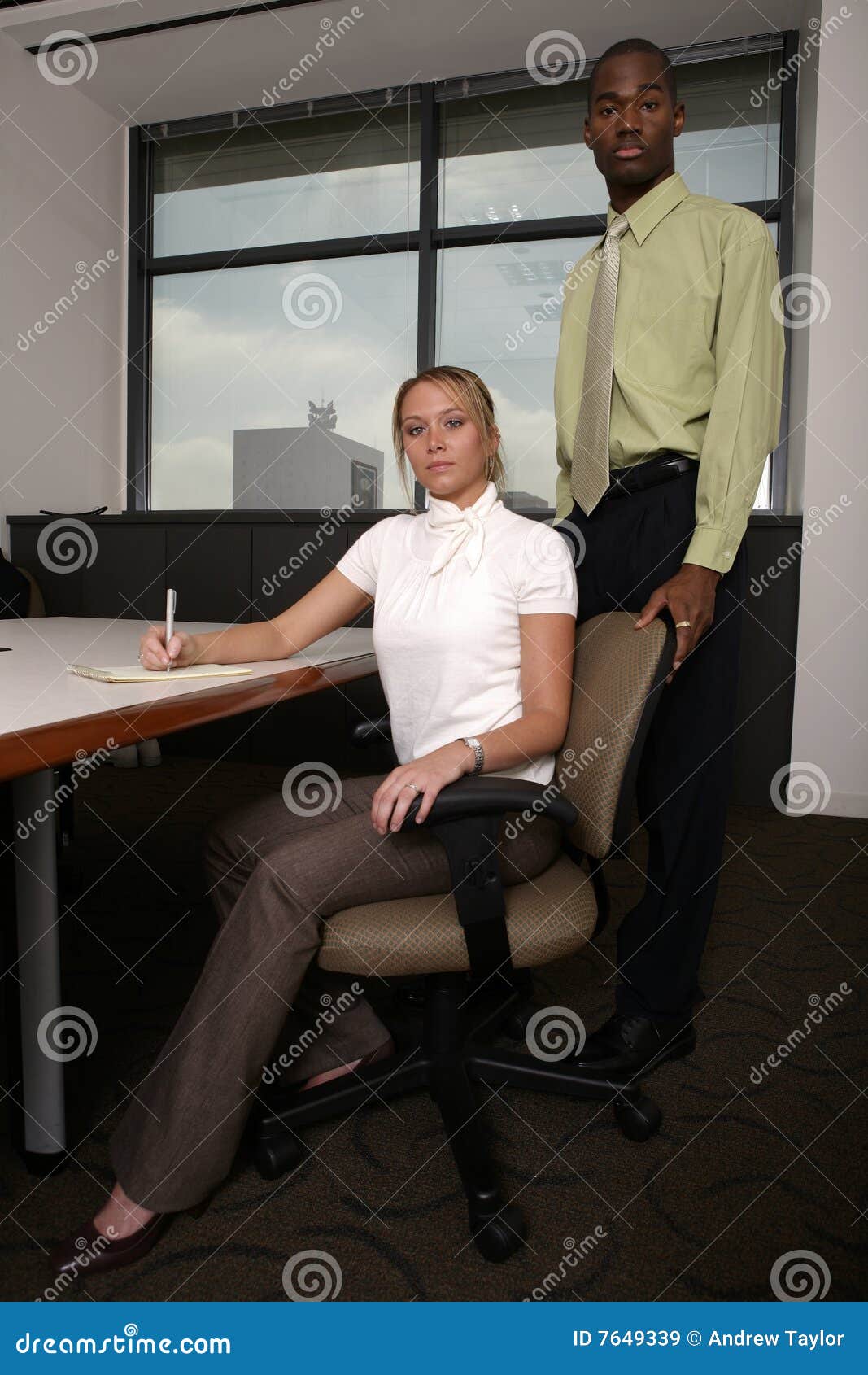 Supervisor Behind Associate Taking Notes Stock Image - Image of male ...