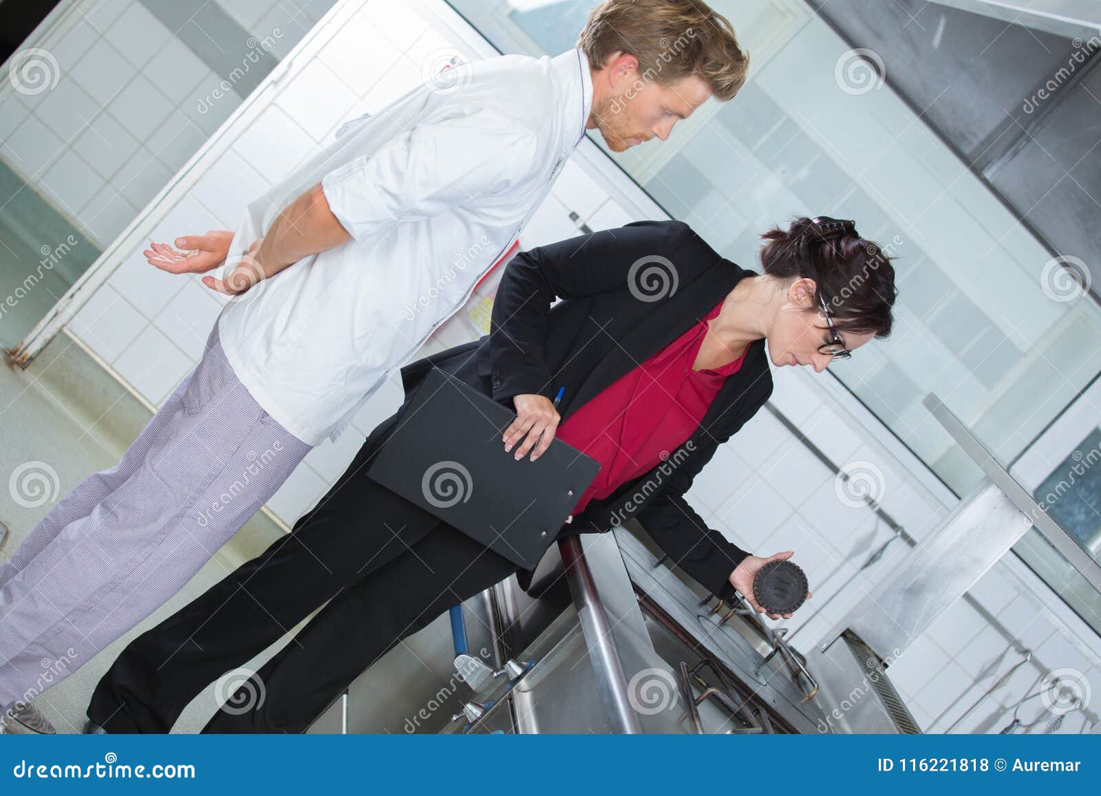 Supervisor Checking Chefs Work Stock Photo - Image of commercial ...