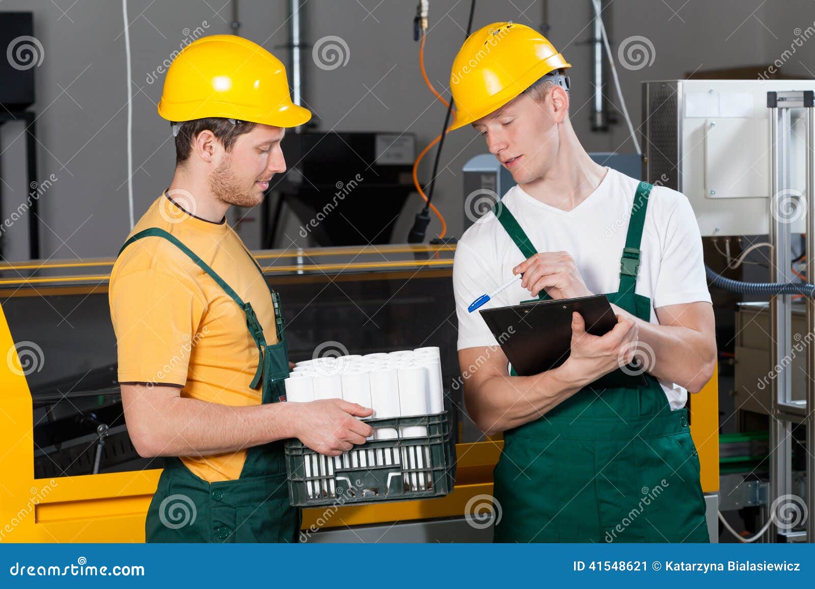 Supervisor Checking the Quality of Finished Goods Stock Image - Image ...