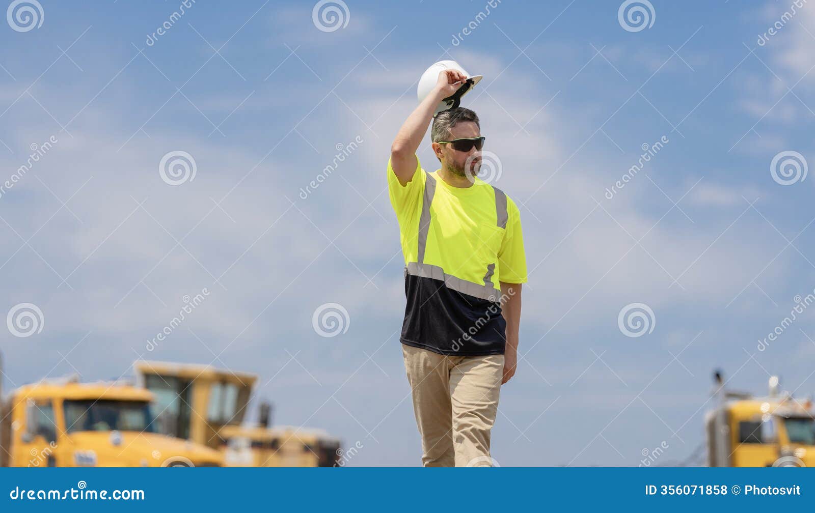Supervisor Civil Engineer. Worker at Construction Site. Builder ...