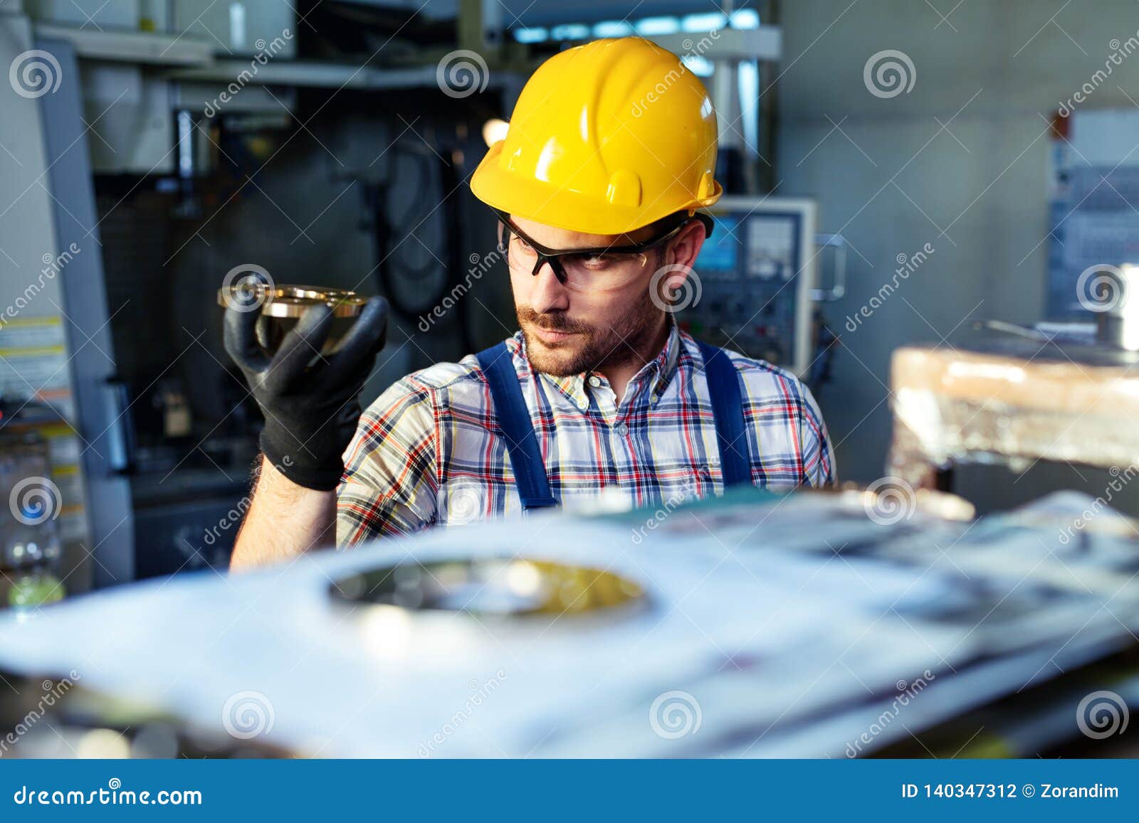 Supervisor Doing Quality Control and Production Check in Factory Stock ...