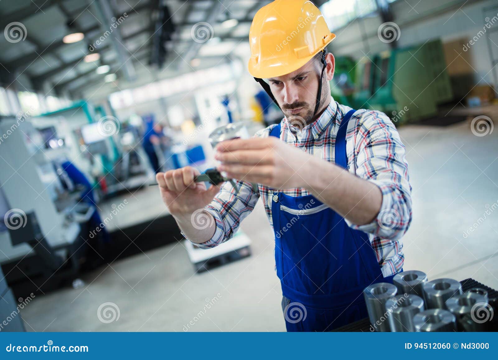 Supervisor Doing Quality Control and Pruduction Check in Factory Stock ...