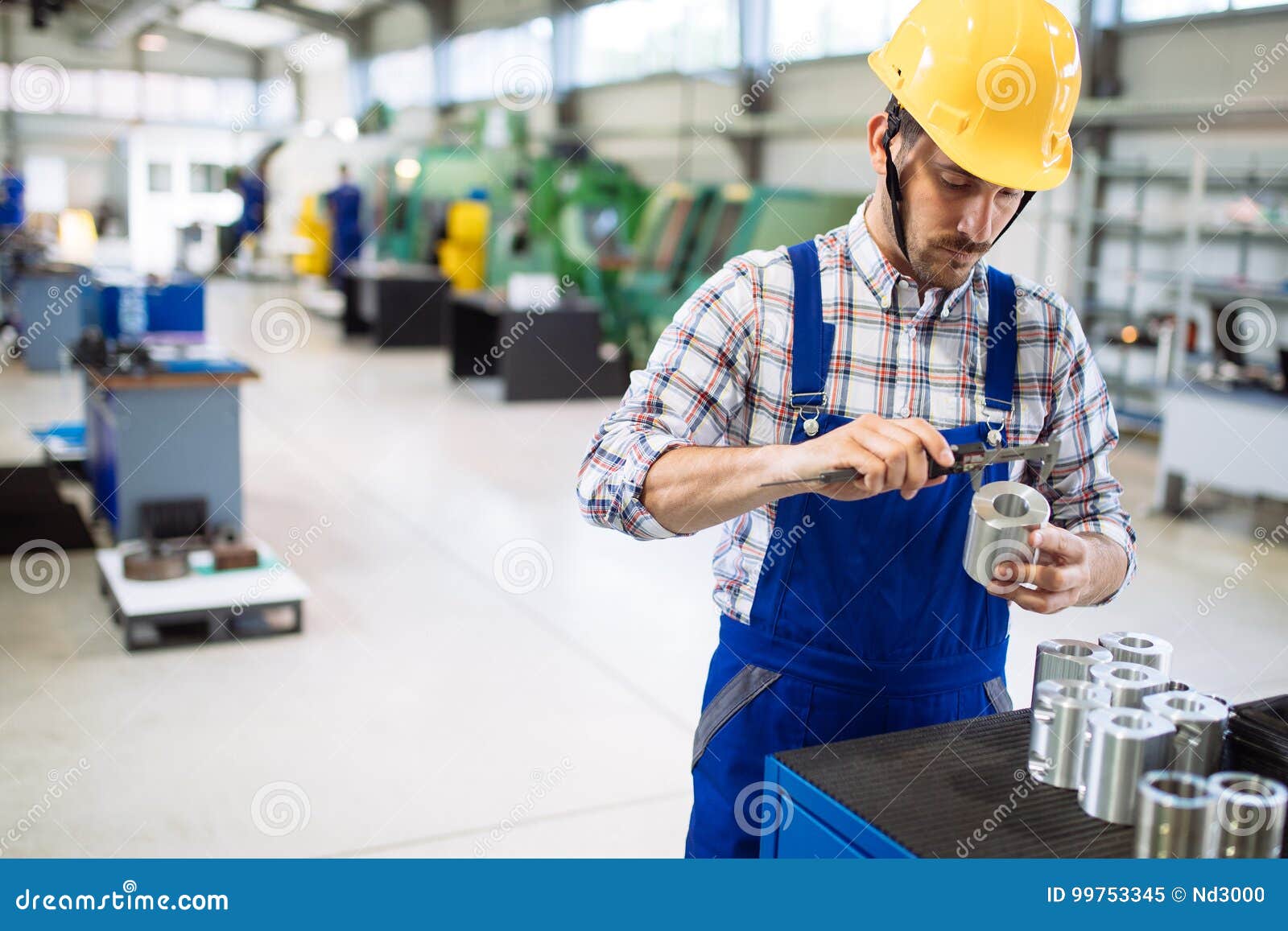 Supervisor Doing Quality Control and Pruduction Check in Factory Stock ...