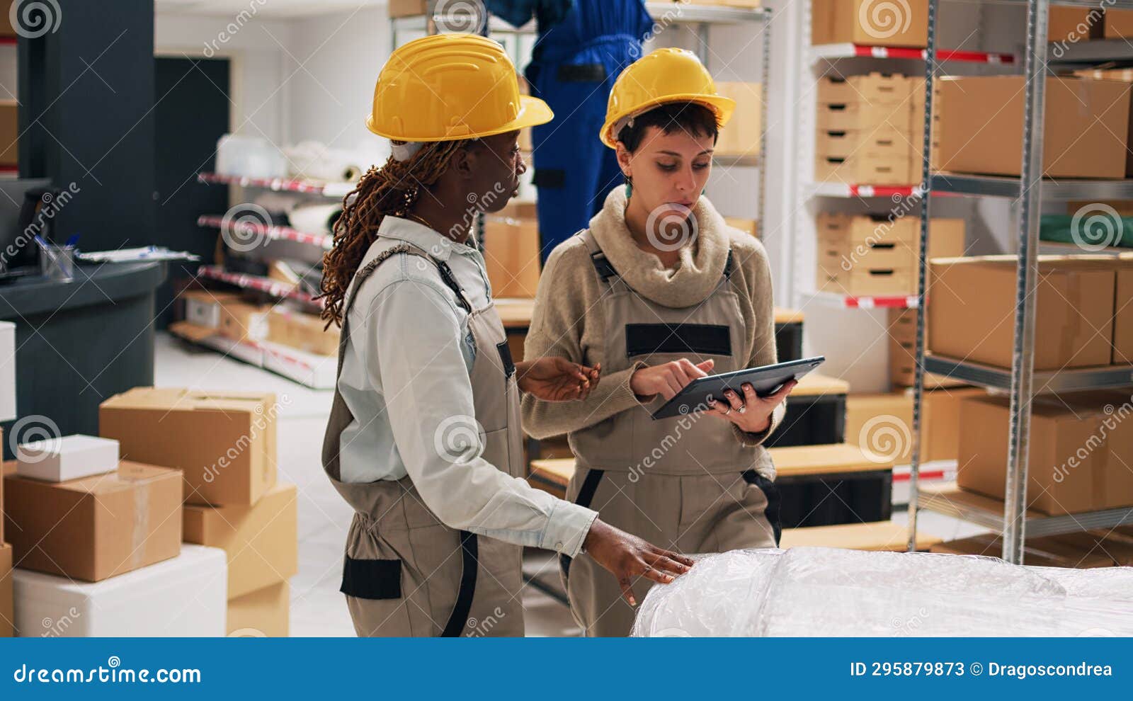 Supervisor and Employee Using Digital Tablet Stock Image - Image of ...