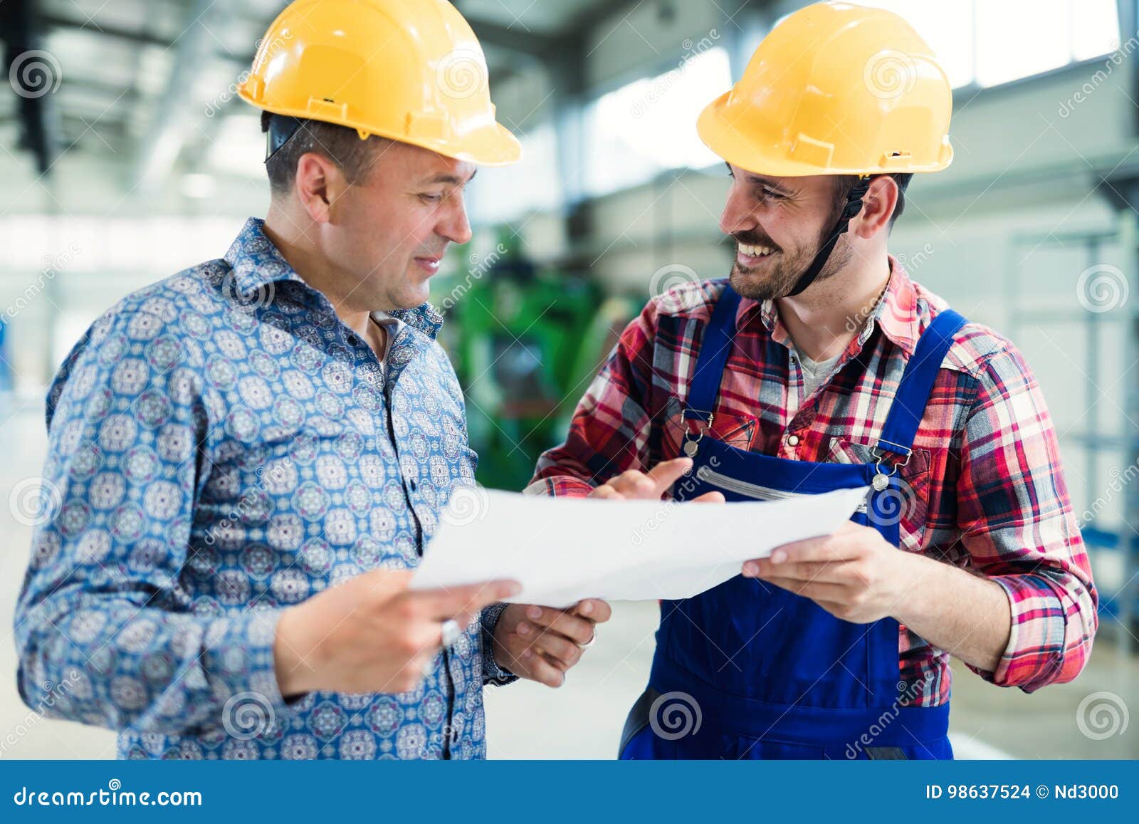 Supervisor and Engineer Working in Metal Industry Stock Photo - Image ...