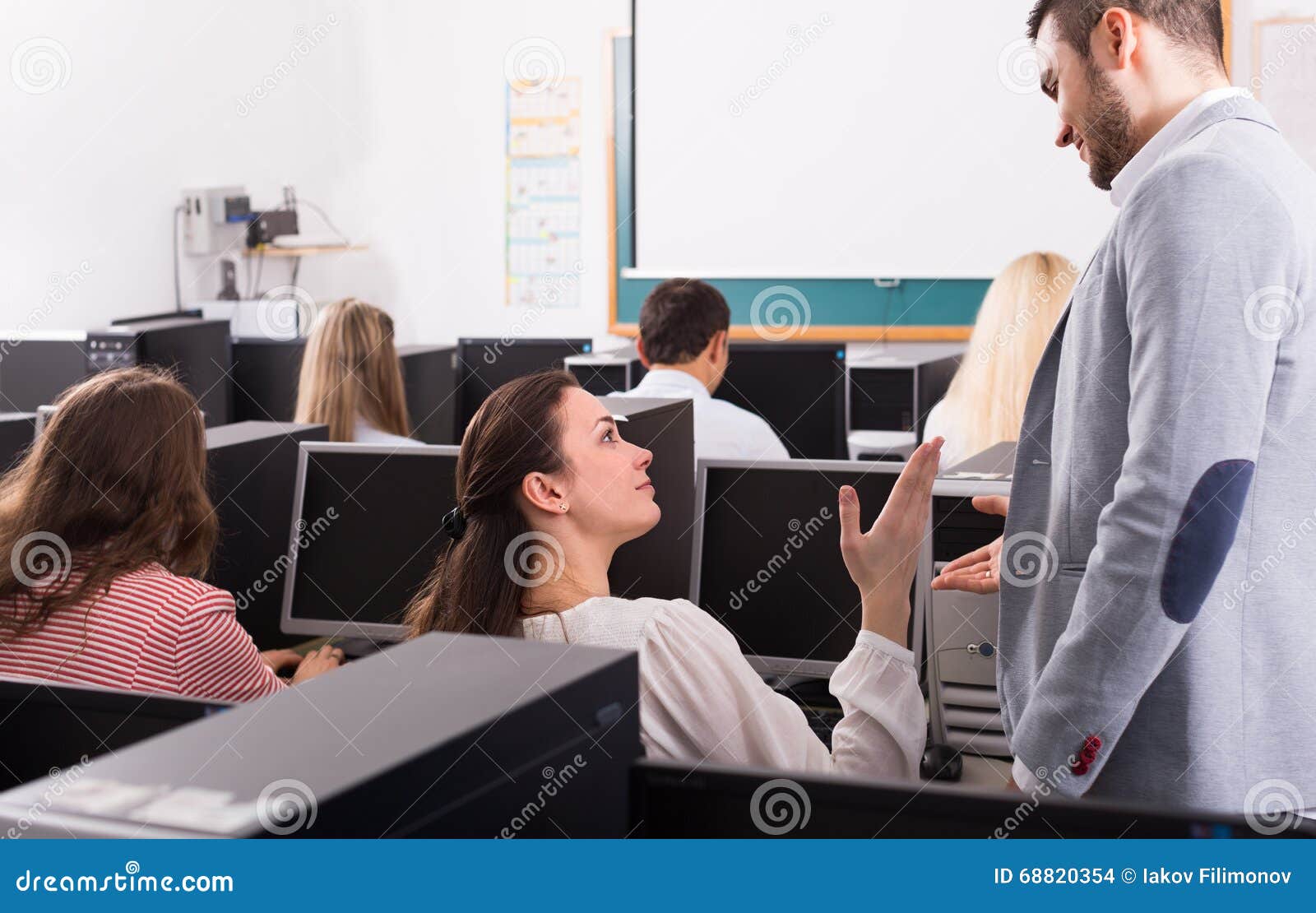 Supervisor Giving Instructions To Team Stock Photo - Image of company ...