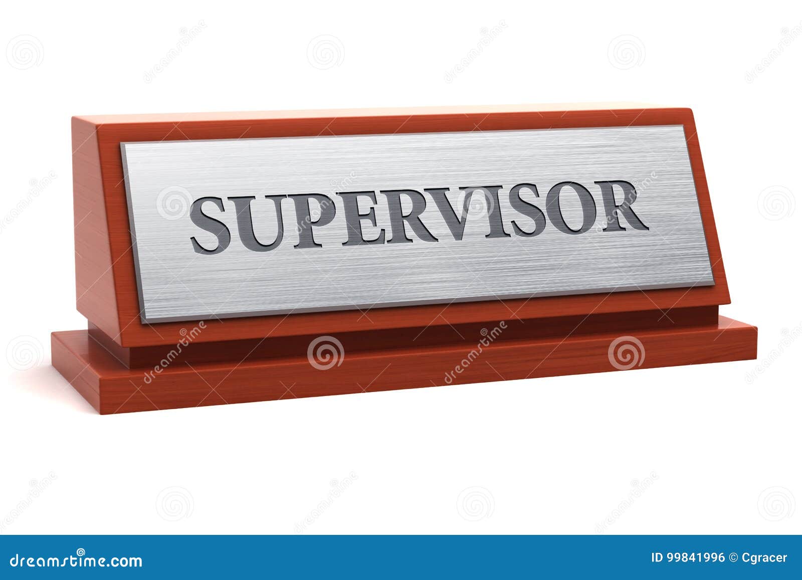 Supervisor job title stock illustration. Illustration of chief - 99841996