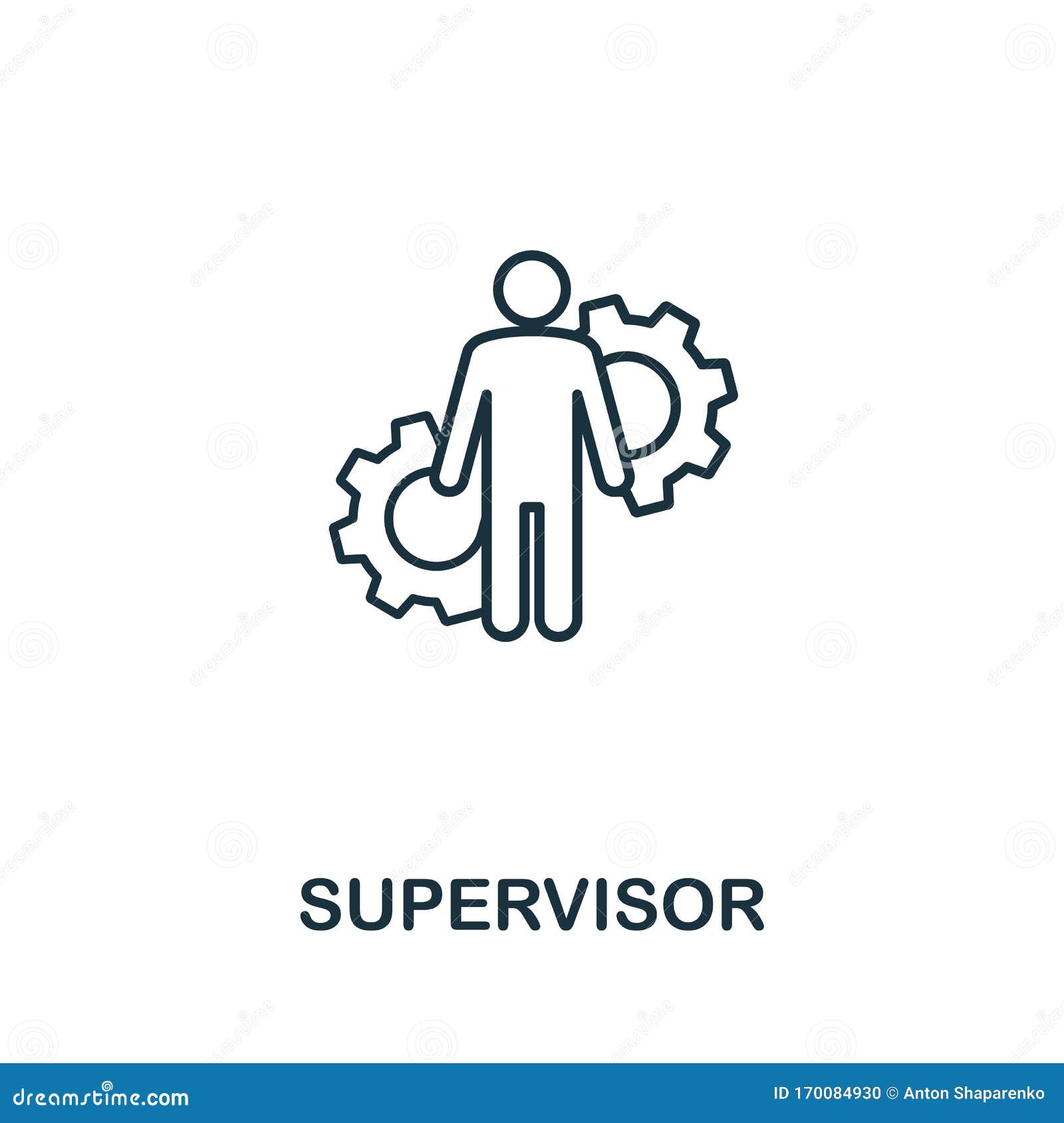 Supervisor Line Icon. Thin Style Element from Business Administration ...