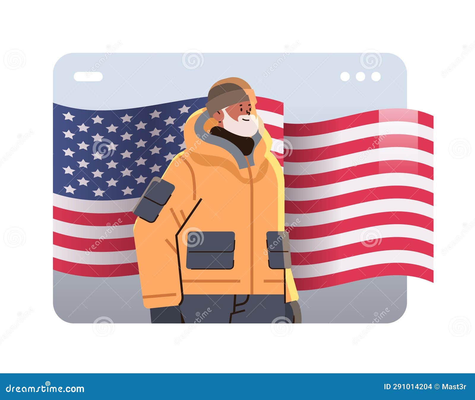 Happy Supervisor With Office Worker Cartoon Character. Vector ...