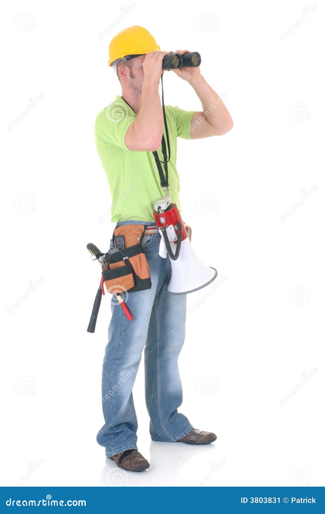Supervisor with megaphone stock image. Image of isolated - 3803831