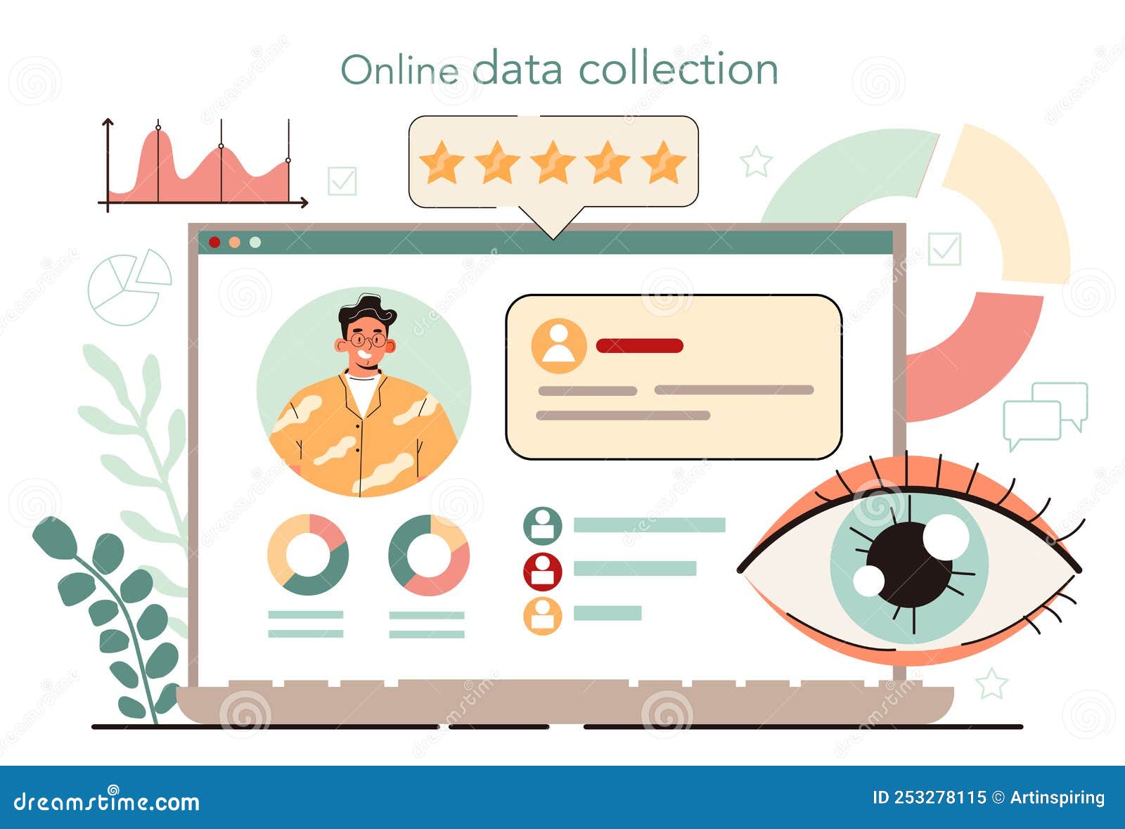 Supervisor Online Service or Platform. Manager Guiding Employees Stock ...