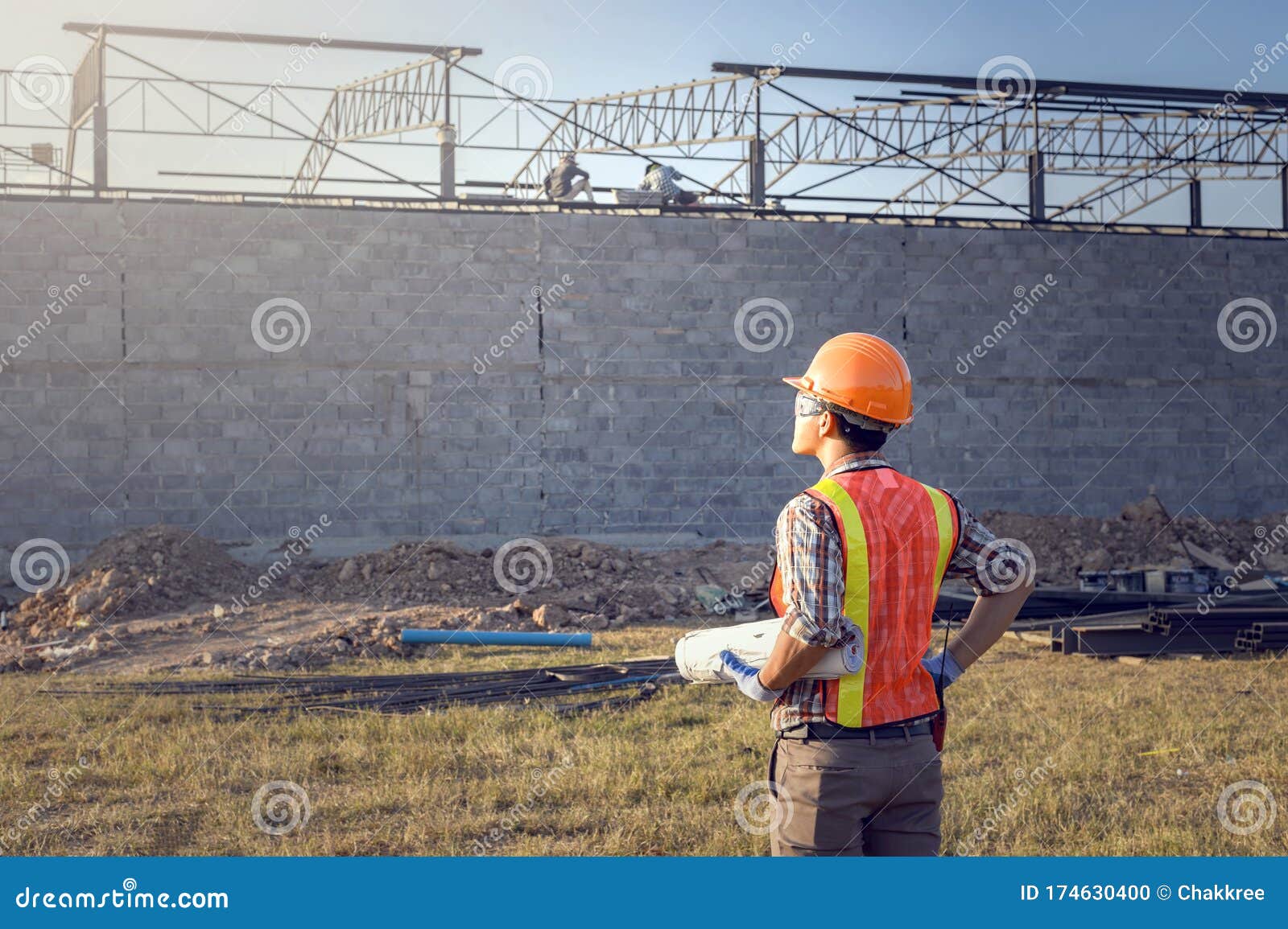 The Supervisor is Ordering the Workers To Complete the Construction ...