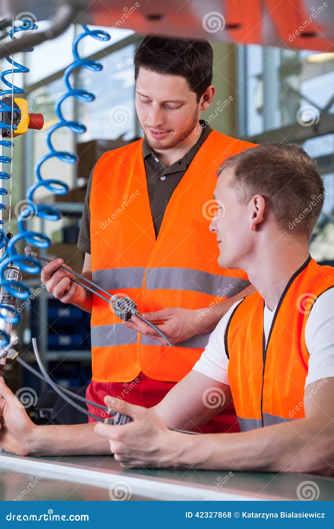 Supervisor and Production Worker Stock Photo - Image of manufacturing ...