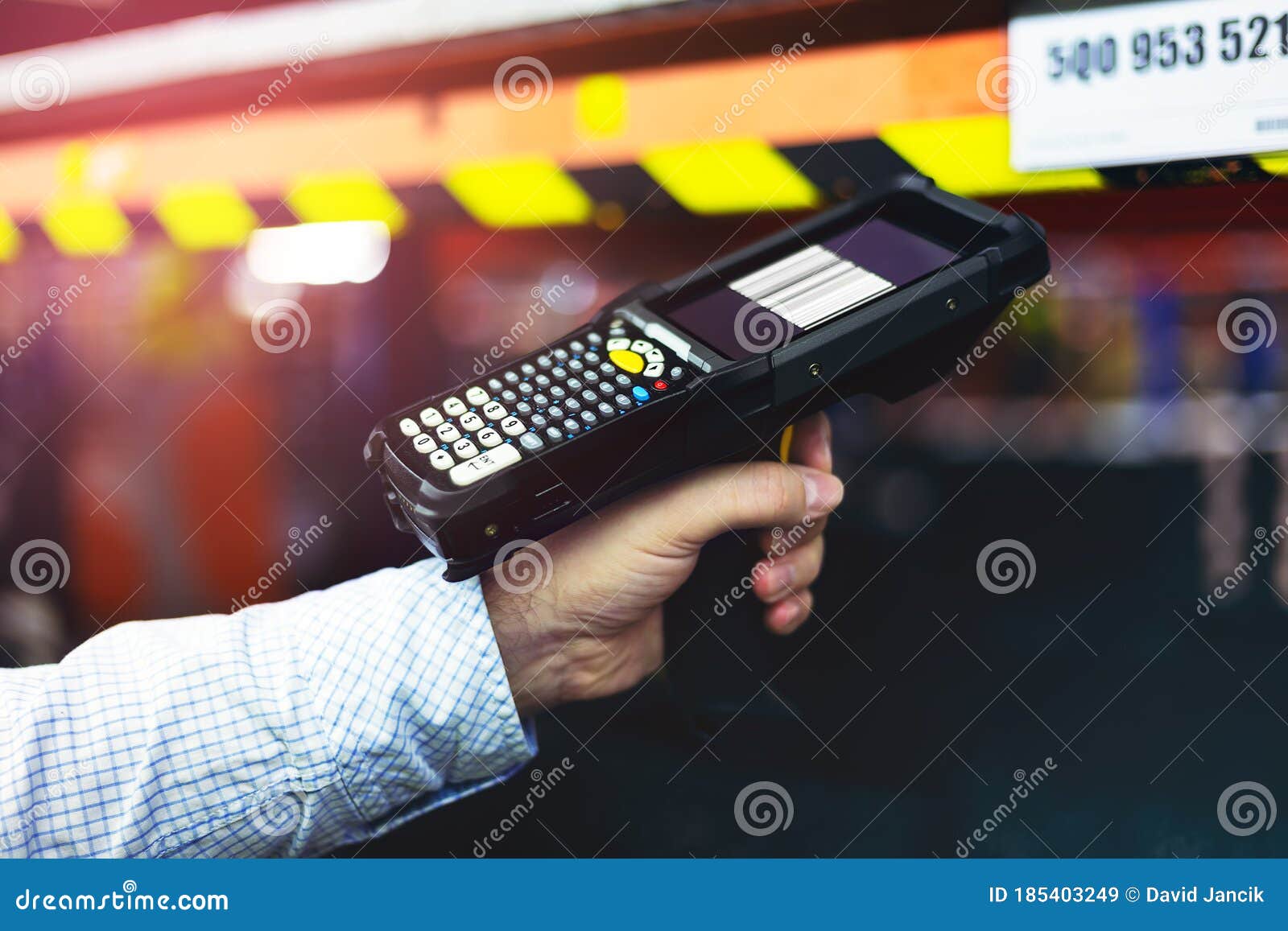 Supervisor Scanning Sheet by Barcode Scanner. Warehouse Management ...