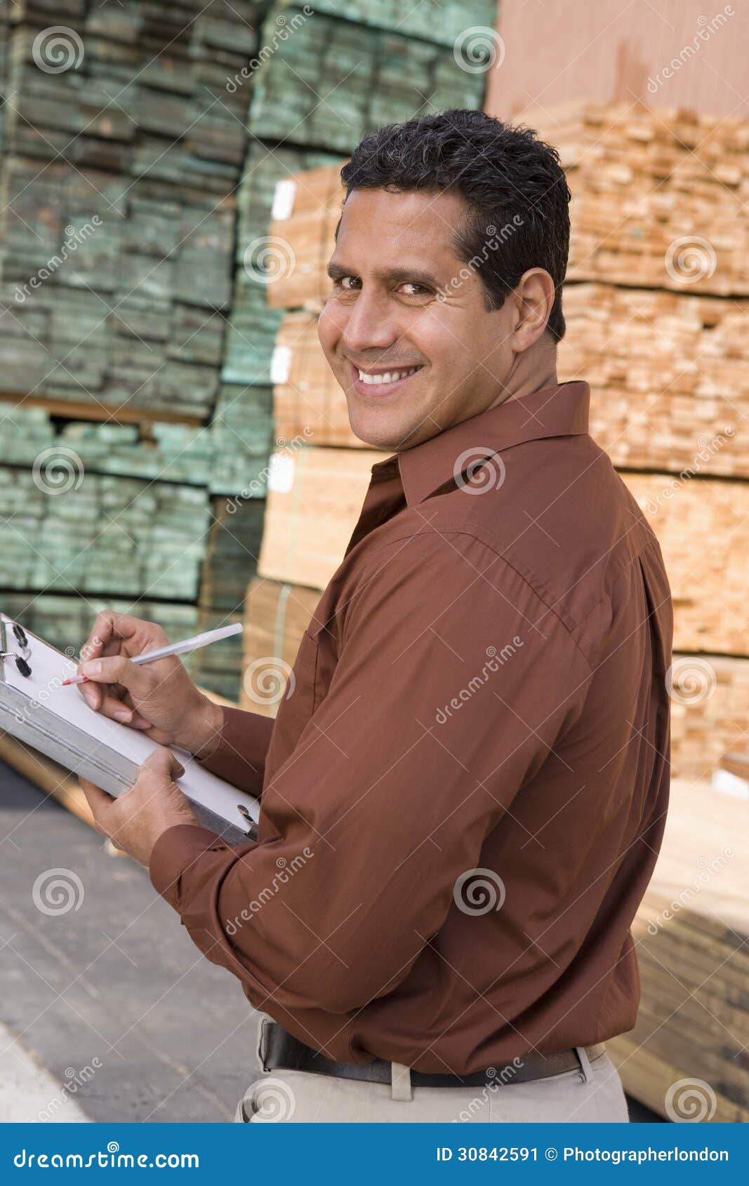 Supervisor Stock Taking in Warehouse Stock Image - Image of person ...