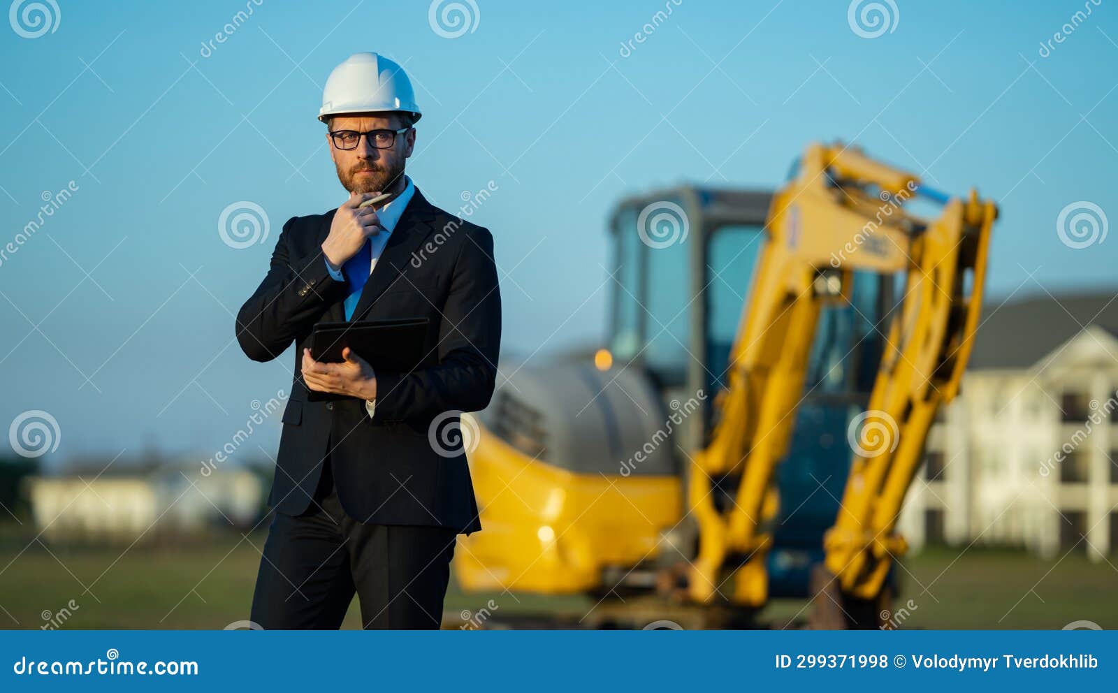 Supervisor in Suit and Helmet. Investor Civil Engineer, Construction ...