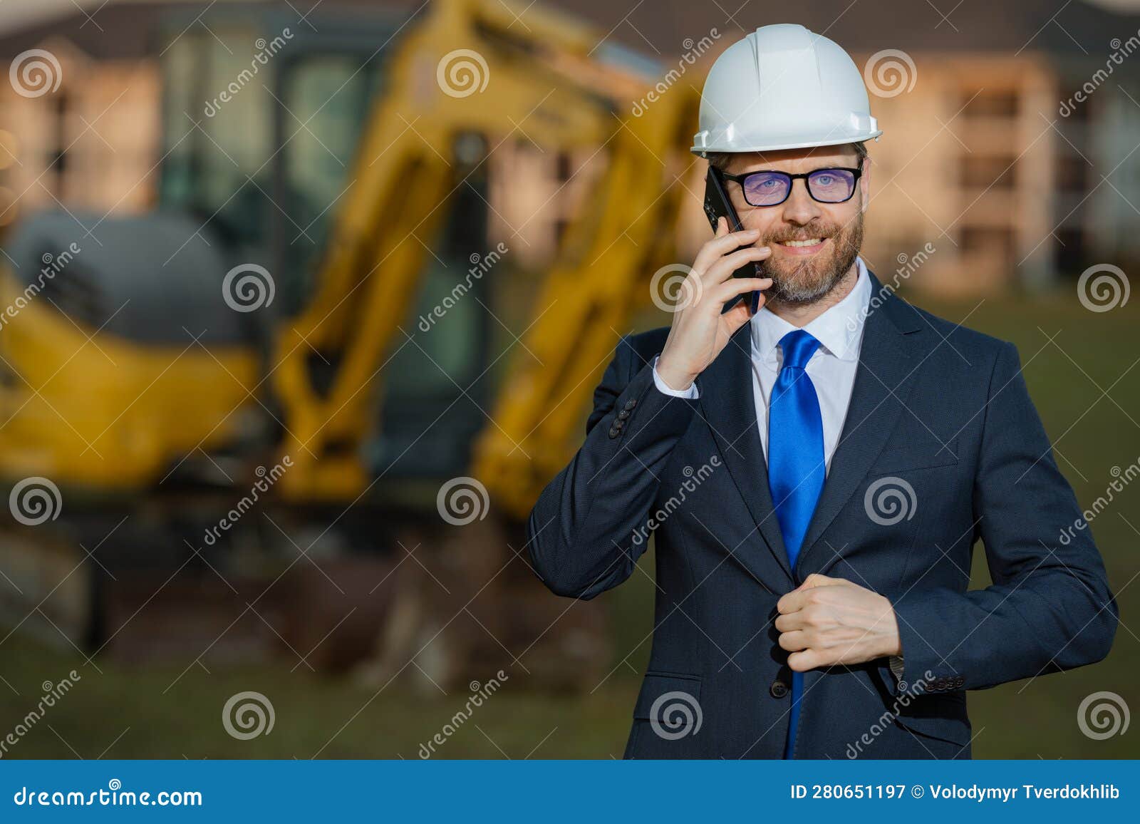 Supervisor in Suit and Helmet. Investor Civil Engineer, Construction ...
