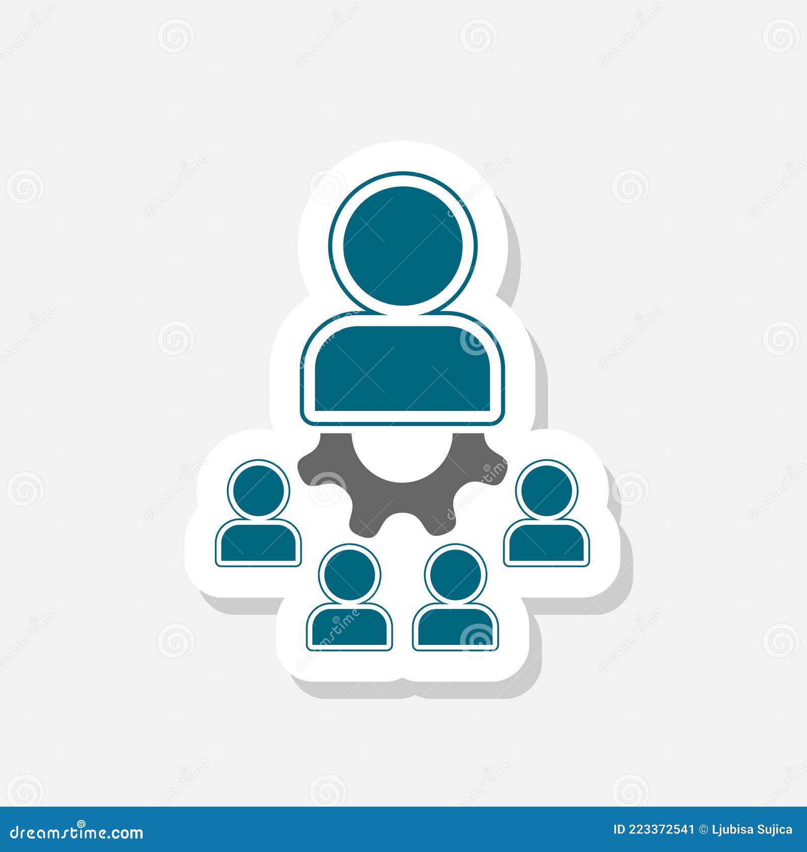 Supervisor-Symbol Auf Grauem Hintergrund Isoliert Vektor Abbildung ...