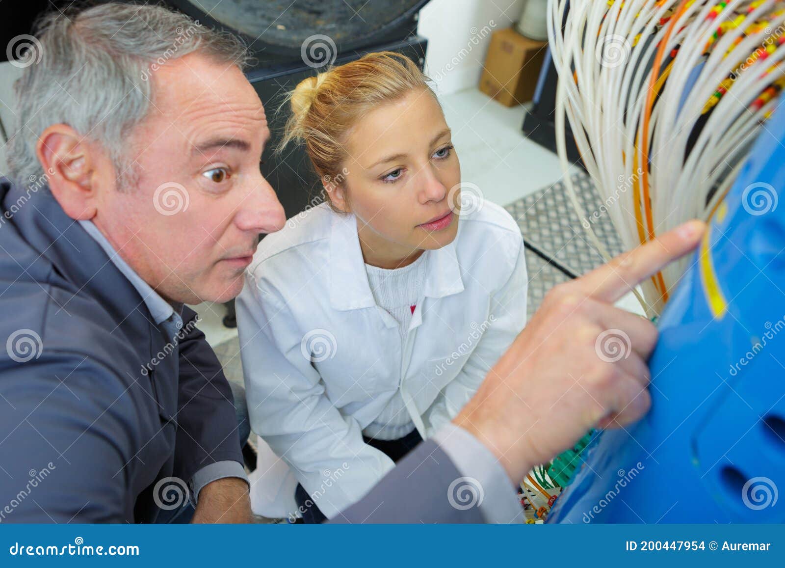 Supervisor Training Female Industrial Apprentice Stock Photo - Image of ...