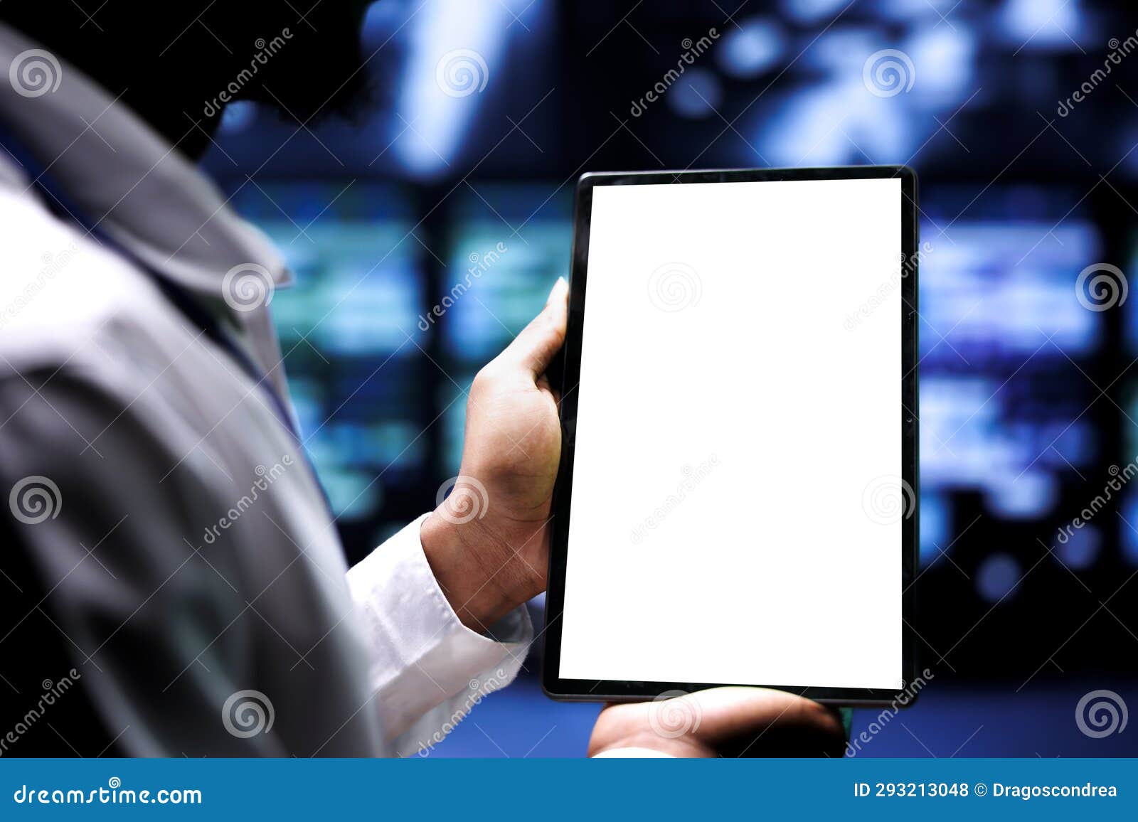 Supervisor Using Mock Up Tablet Stock Photo - Image of automation, programming: 293213048