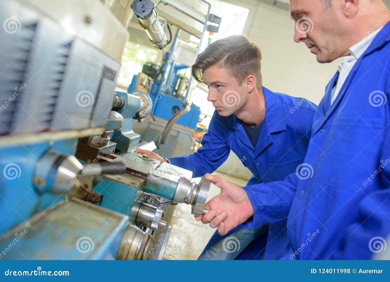 Supervisor Watching Apprentice Engineer Stock Photo - Image of laborer ...