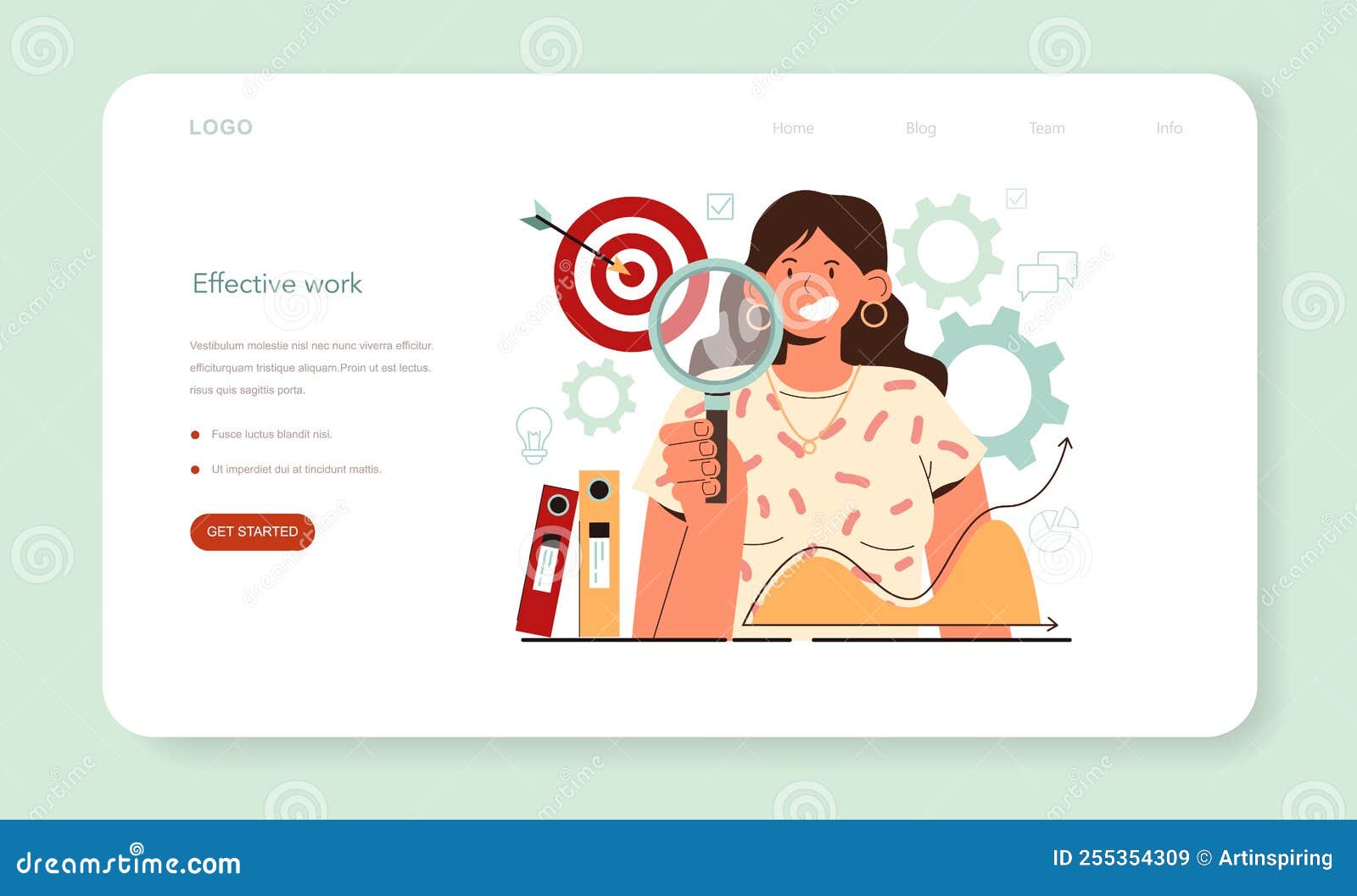 Supervisor Web Banner or Landing Page. Manager Guiding Employees Stock ...