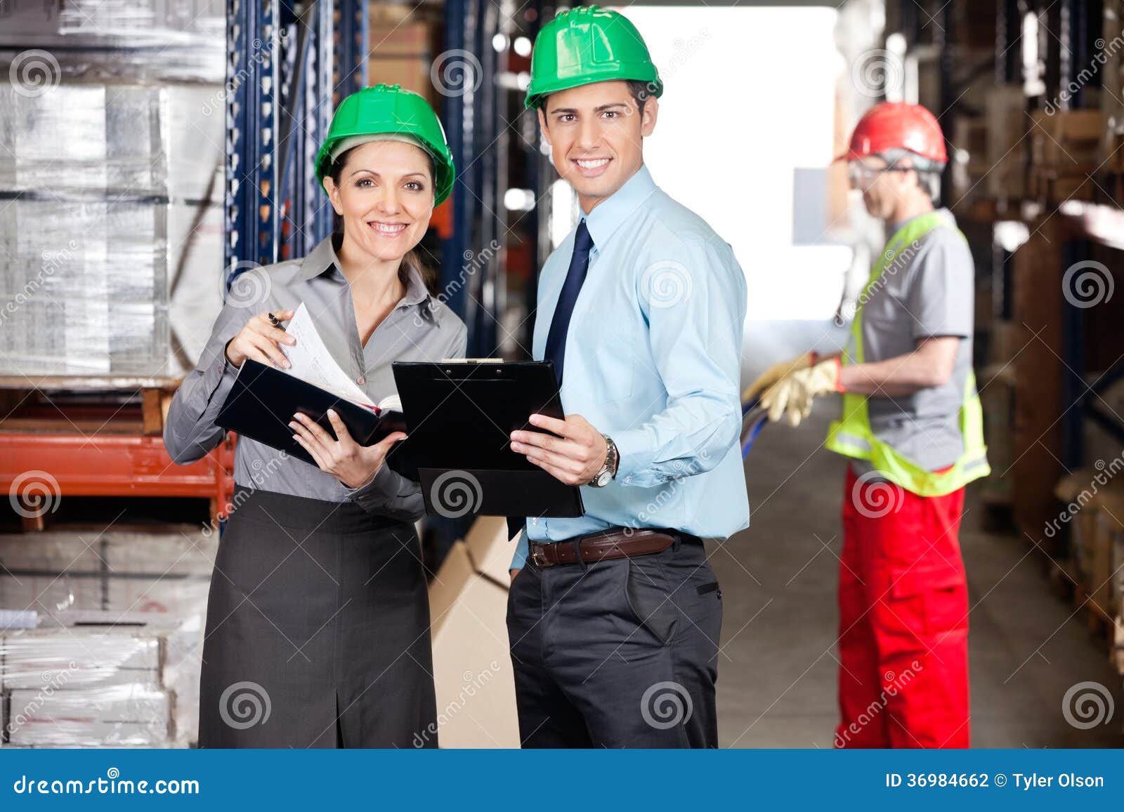 Supervisors Working at Warehouse Stock Photo - Image of indoor, order ...