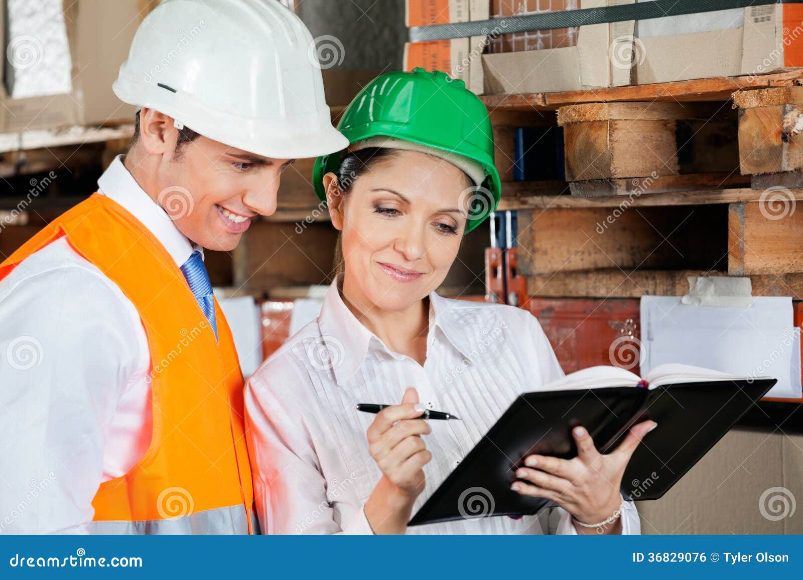 Supervisors Working at Warehouse Stock Photo - Image of logistic ...