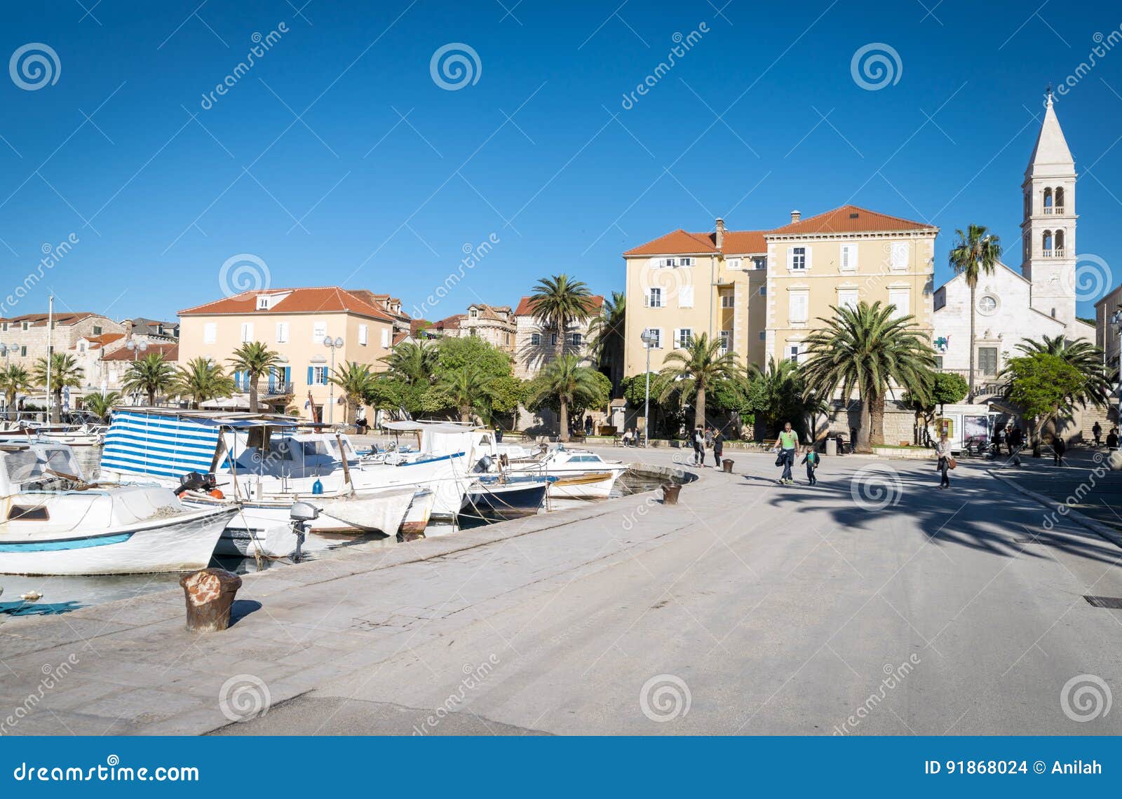 Supetar, Brac Island, Croatia Editorial Stock Image - Image of adriatic ...