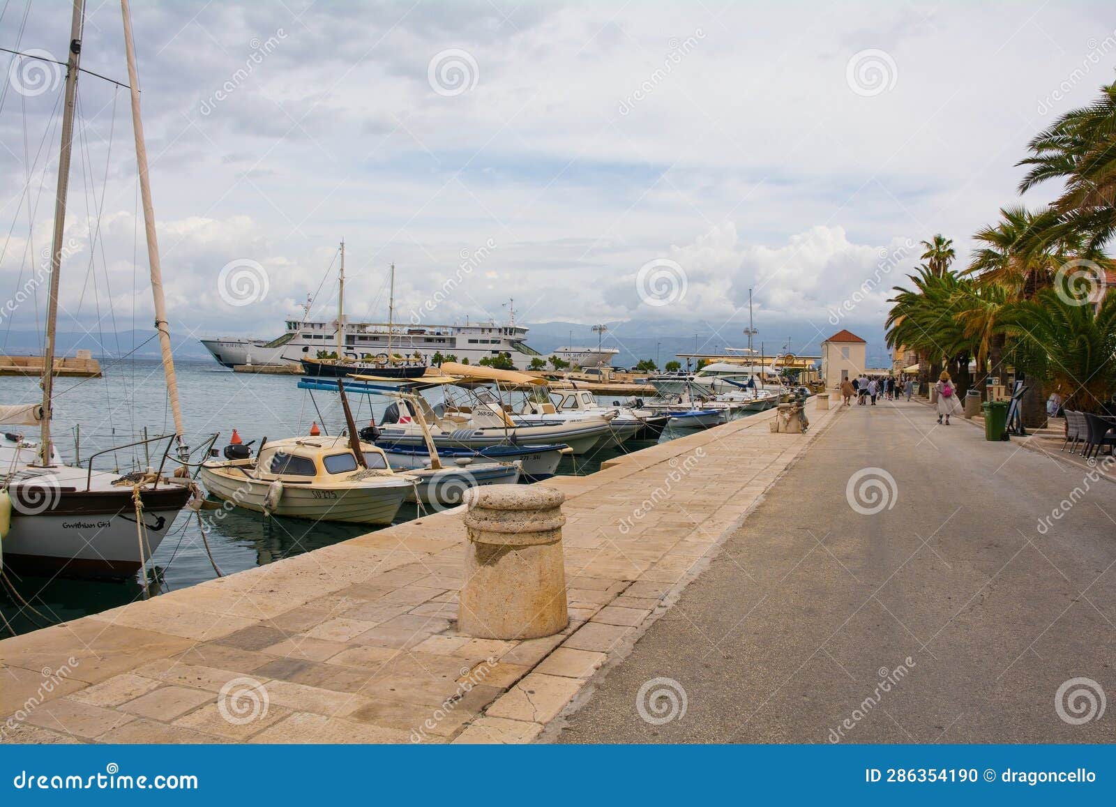 Supetar Harbour, Brac Island, Croatia Editorial Image - Image of ...