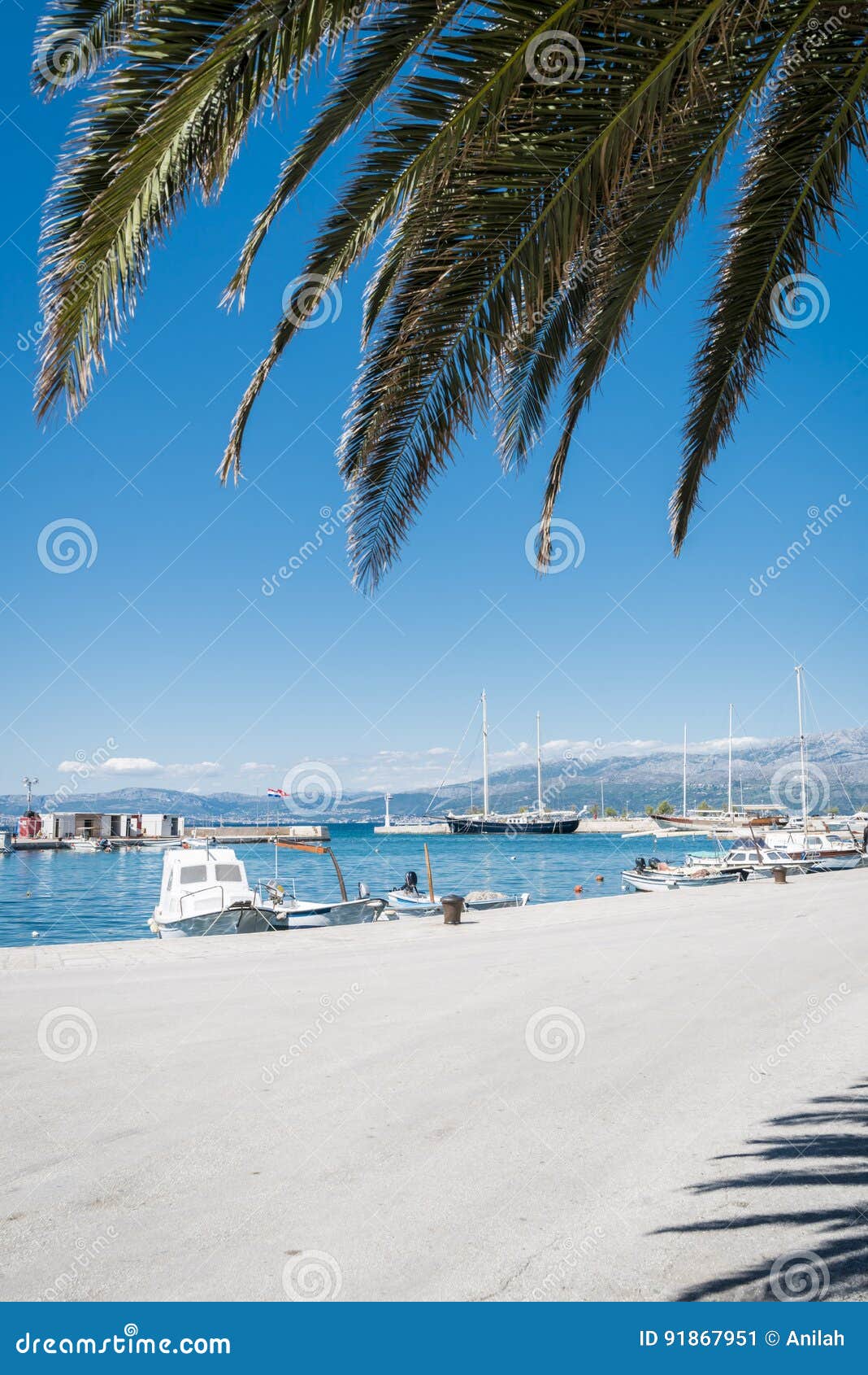 Supetar Town, Brac Island, Croatia Stock Image - Image of coast ...
