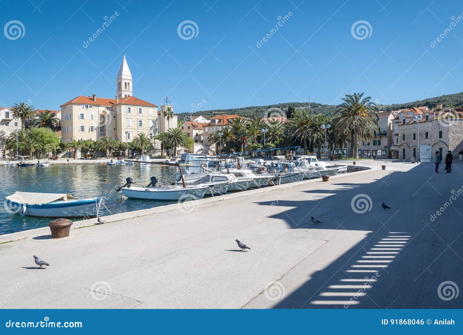 Supetar Town, Brac Island, Croatia Editorial Photo - Image of house ...