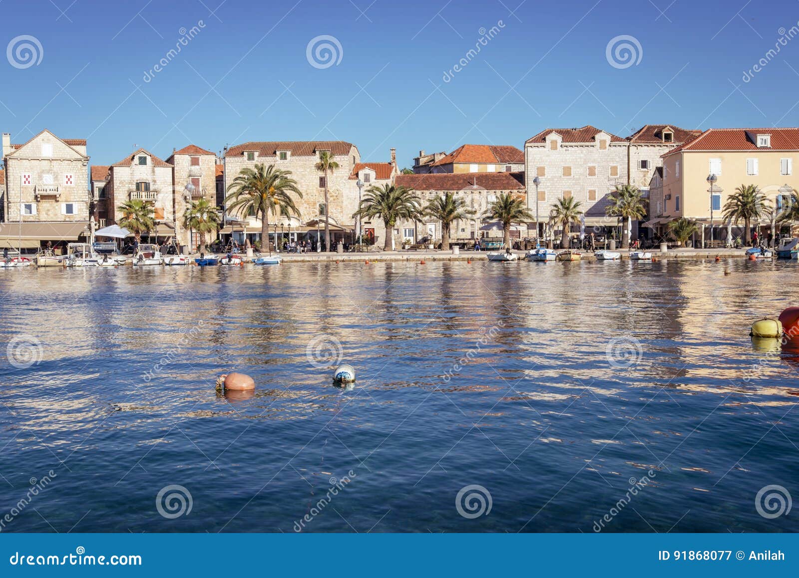 Supetar Town, Brac Island, Croatia Stock Image - Image of house ...