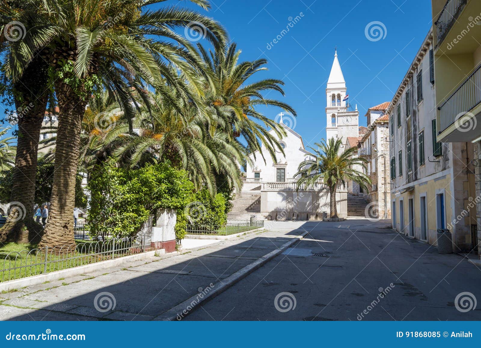Supetar Town, Brac Island, Croatia Stock Image - Image of croatia ...