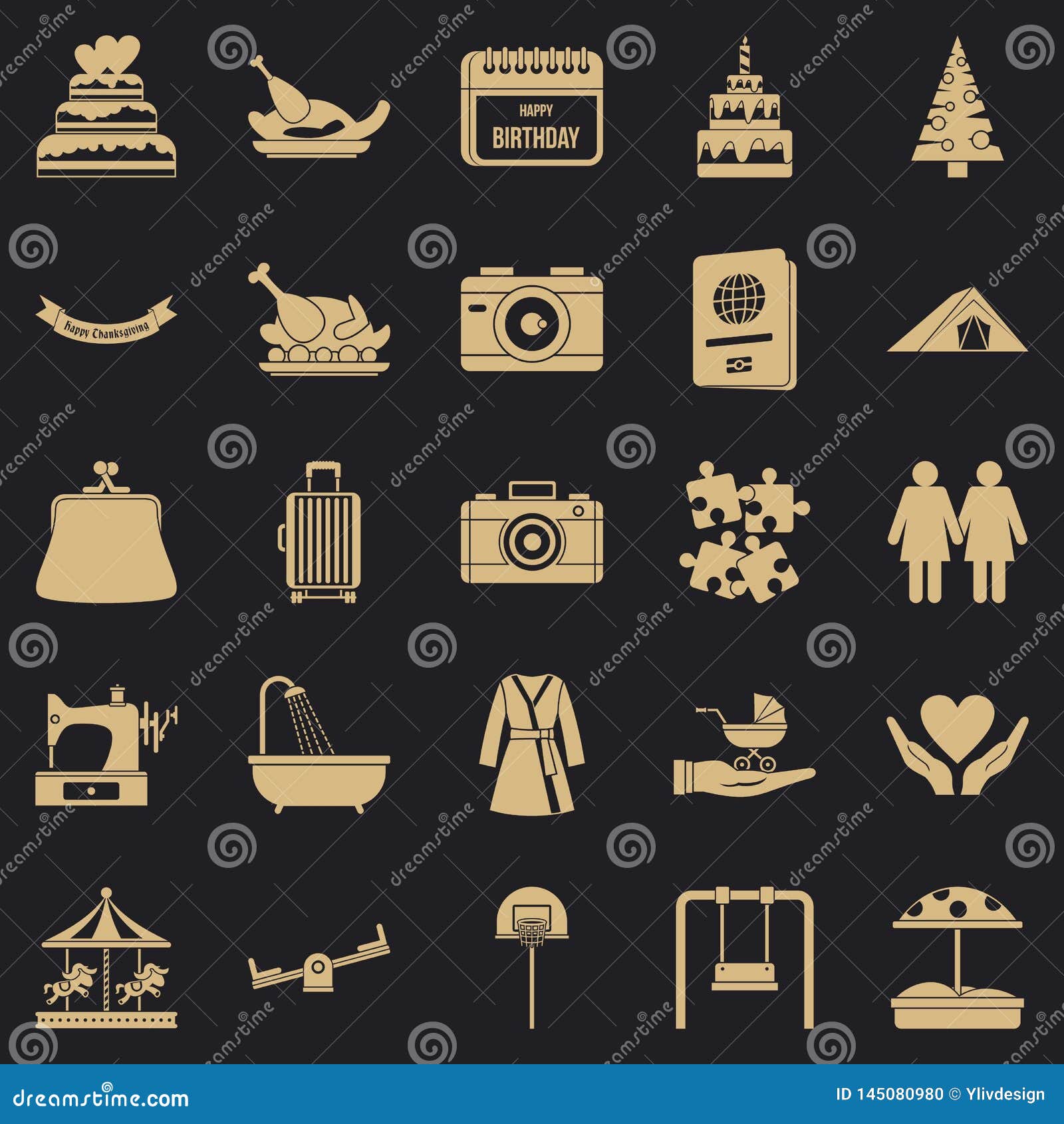 Supper Icons Set, Simple Style Stock Vector - Illustration of simple ...