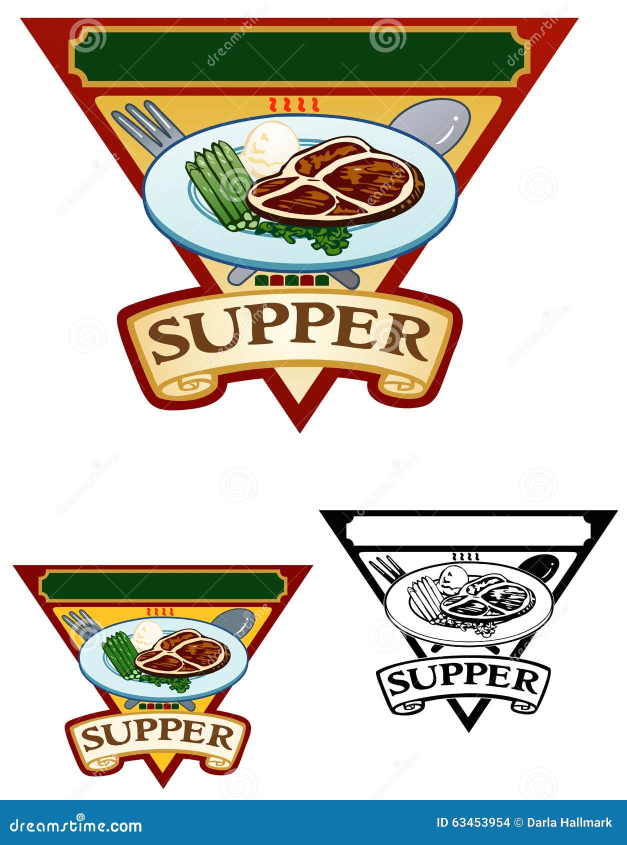 Supper Illustration stock vector. Illustration of meal - 63453954