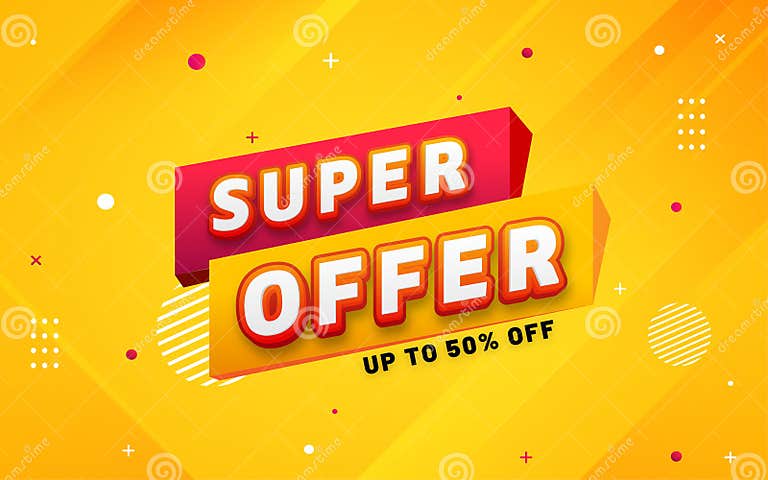 Supper Offer Banner Template with Editable Text Effect Stock ...