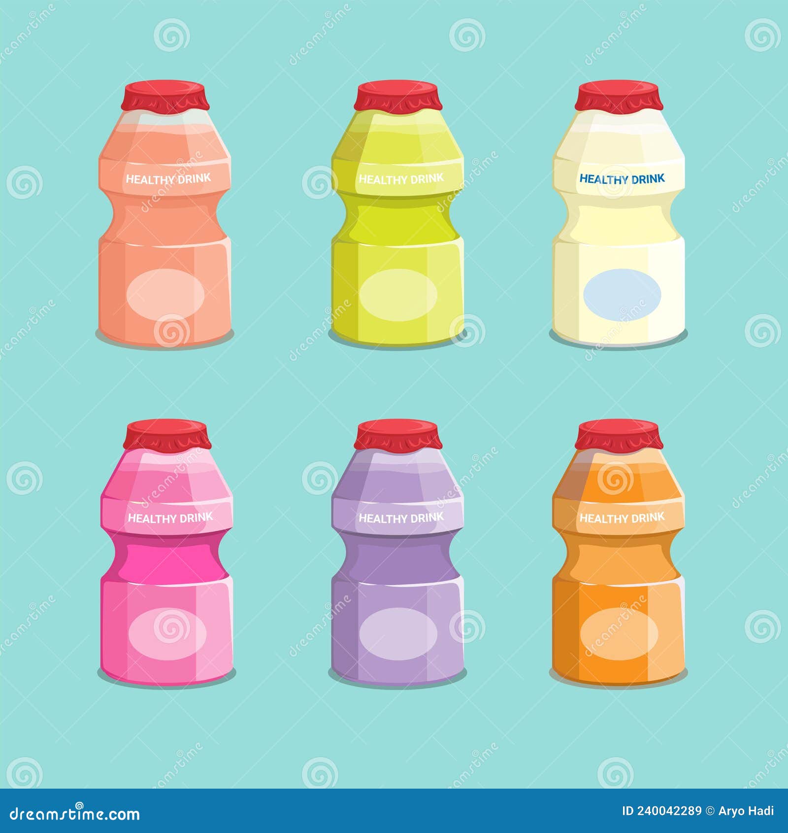 Supplement Drink Bottle Collection Set Illustration Vector Stock Vector ...
