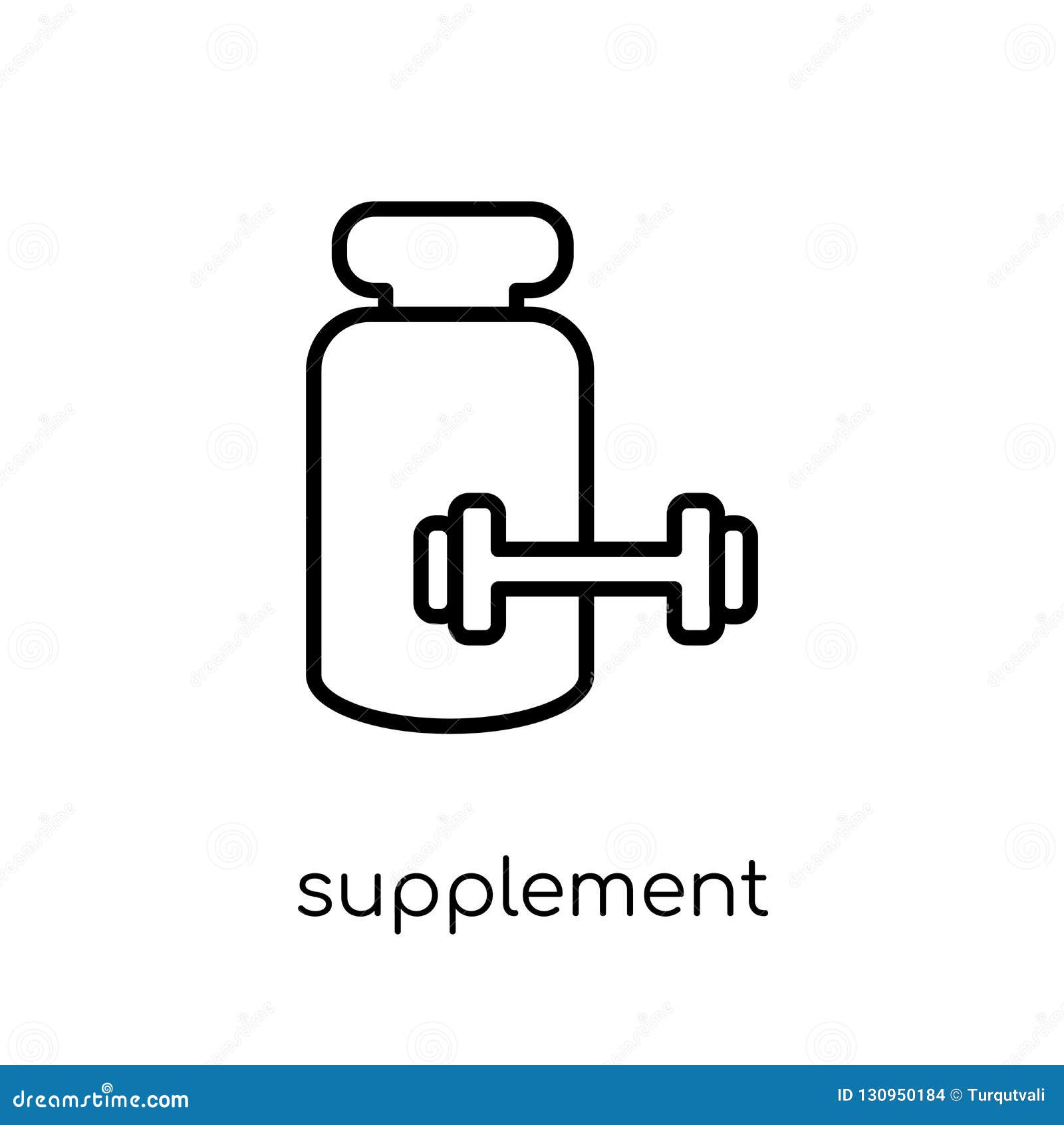 Supplement Icon. Trendy Modern Flat Linear Vector Supplement Icon on ...