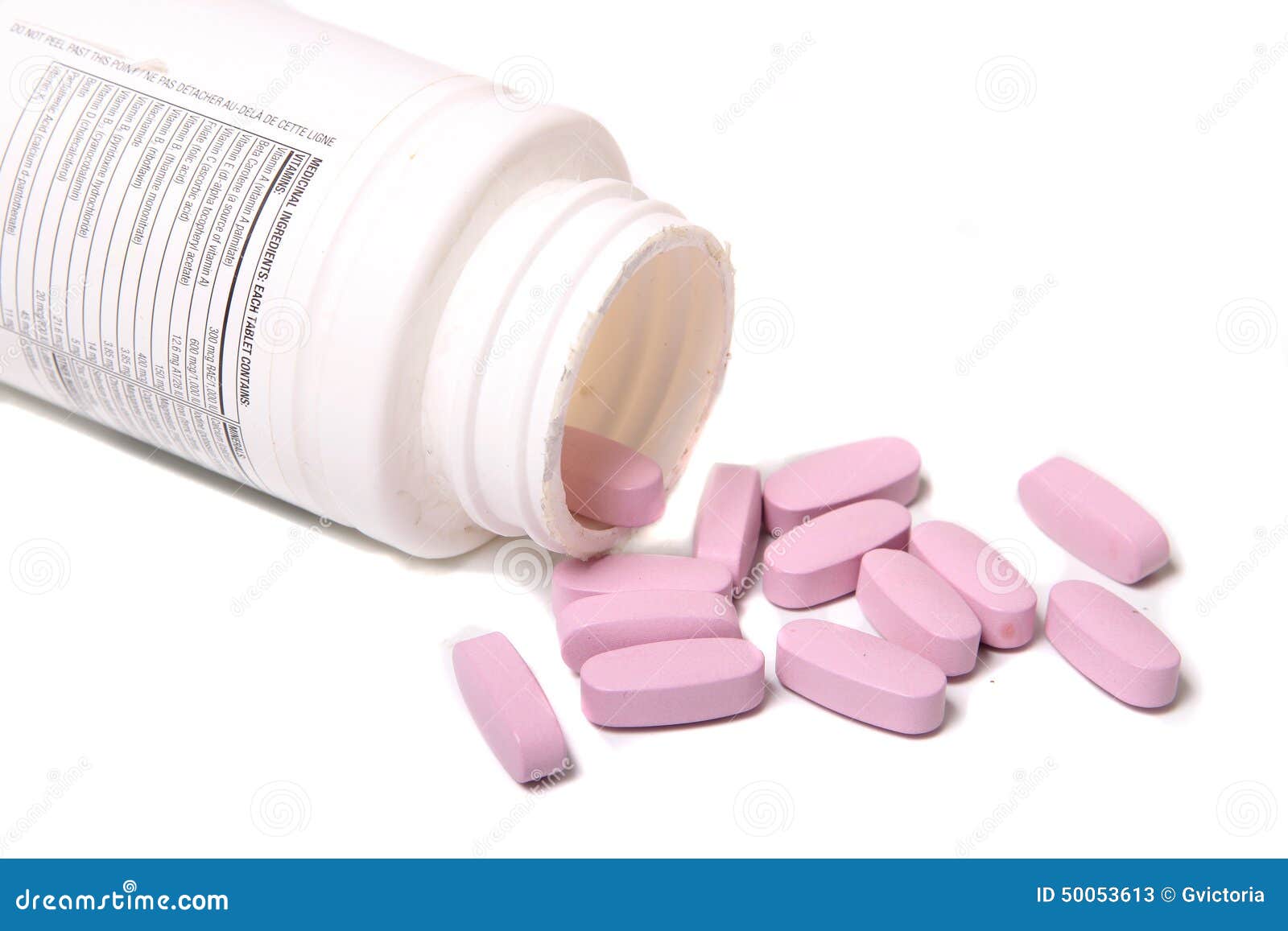 Supplementi Della Vitamina Con L'etichetta Immagine Stock - Immagine di ...