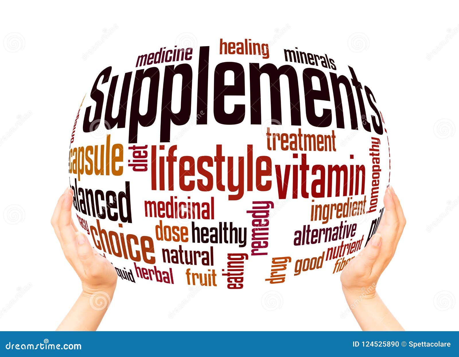 Supplements Word Cloud Sphere Concept Stock Illustration - Illustration ...